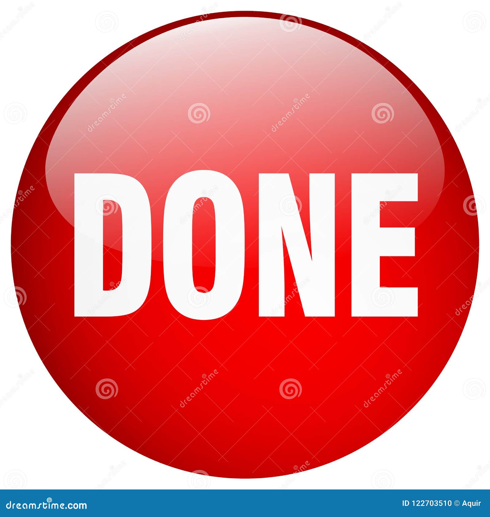 Done button stock vector. Illustration of glass, push - 122703510