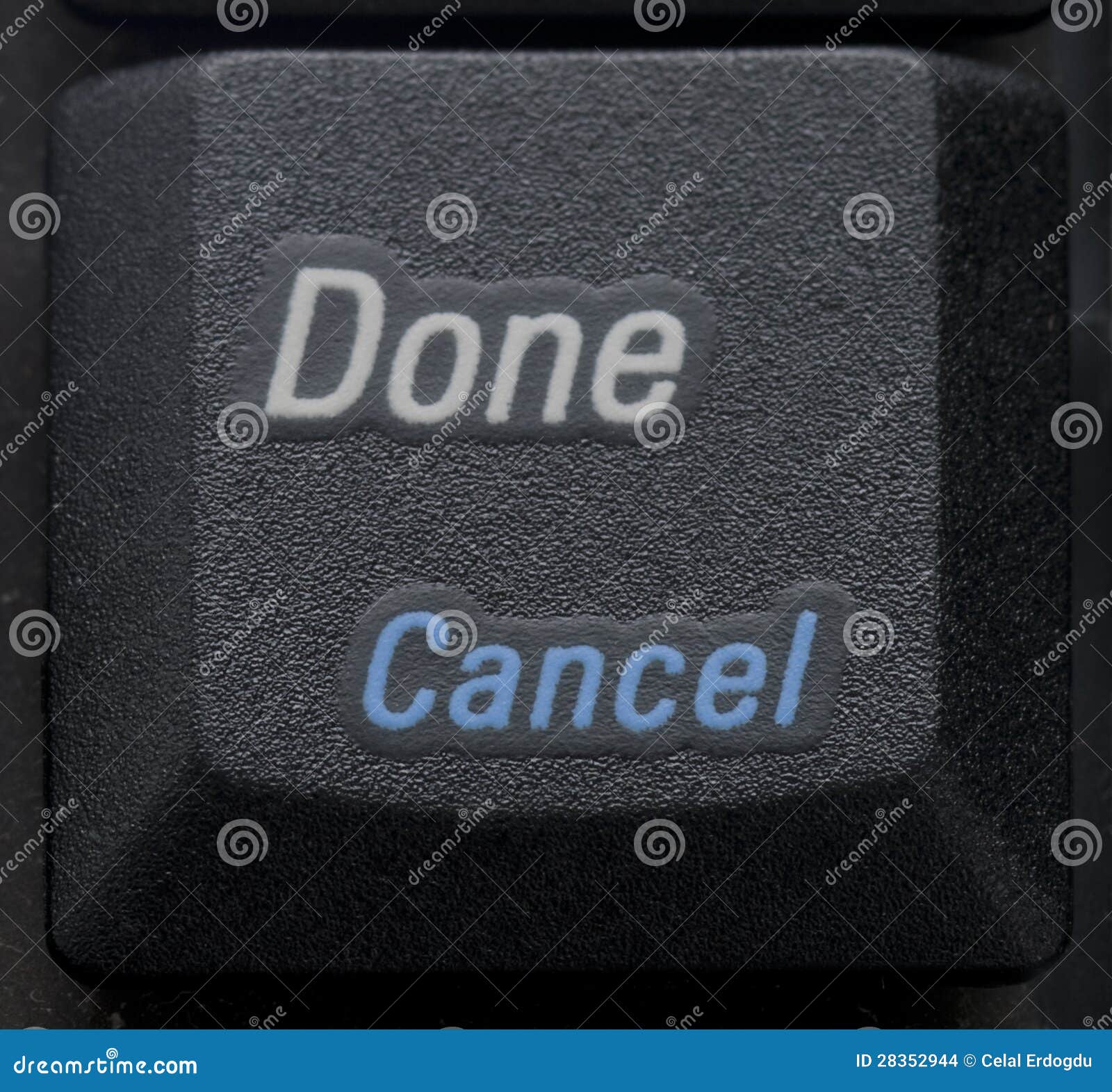 Done Cancel Button on Keyboard Stock Photo - Image of finishing, delete ...