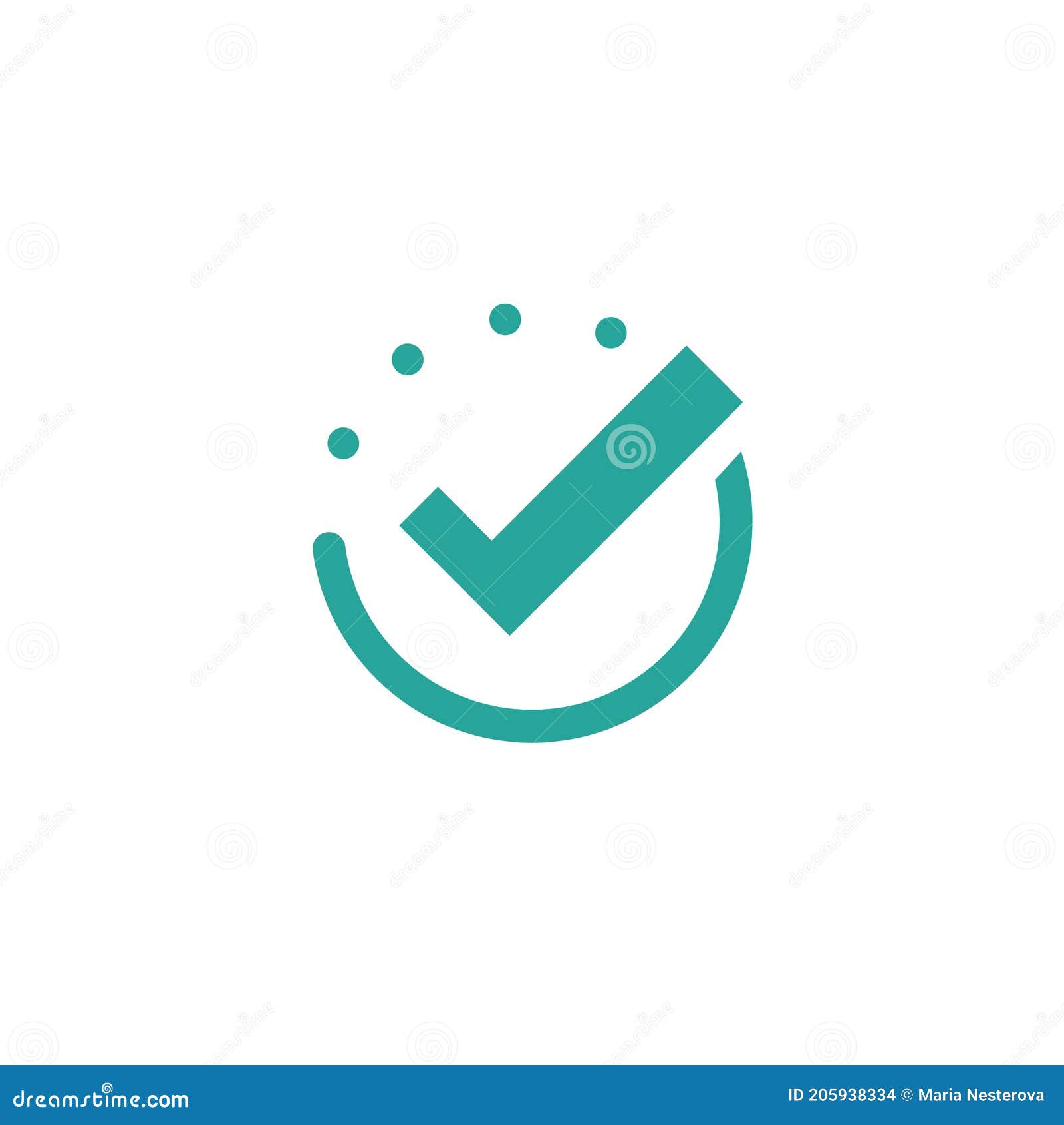 Done, Check Mark Tick The Box Symbol And Calligraphy, Vector Ill ...