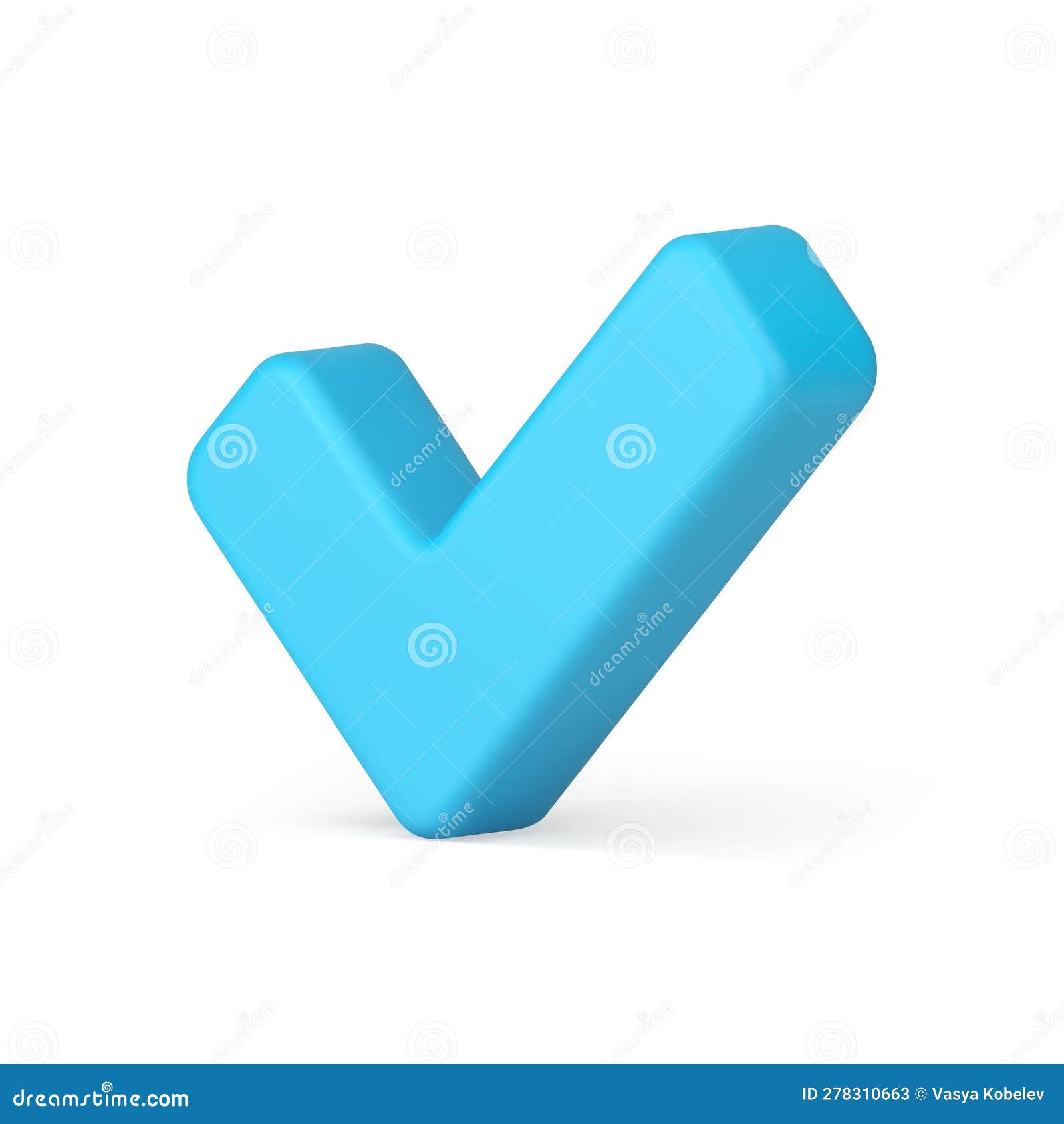 Done Complete Checkmark Agree Check Mark Blue Isometric 3d Icon ...
