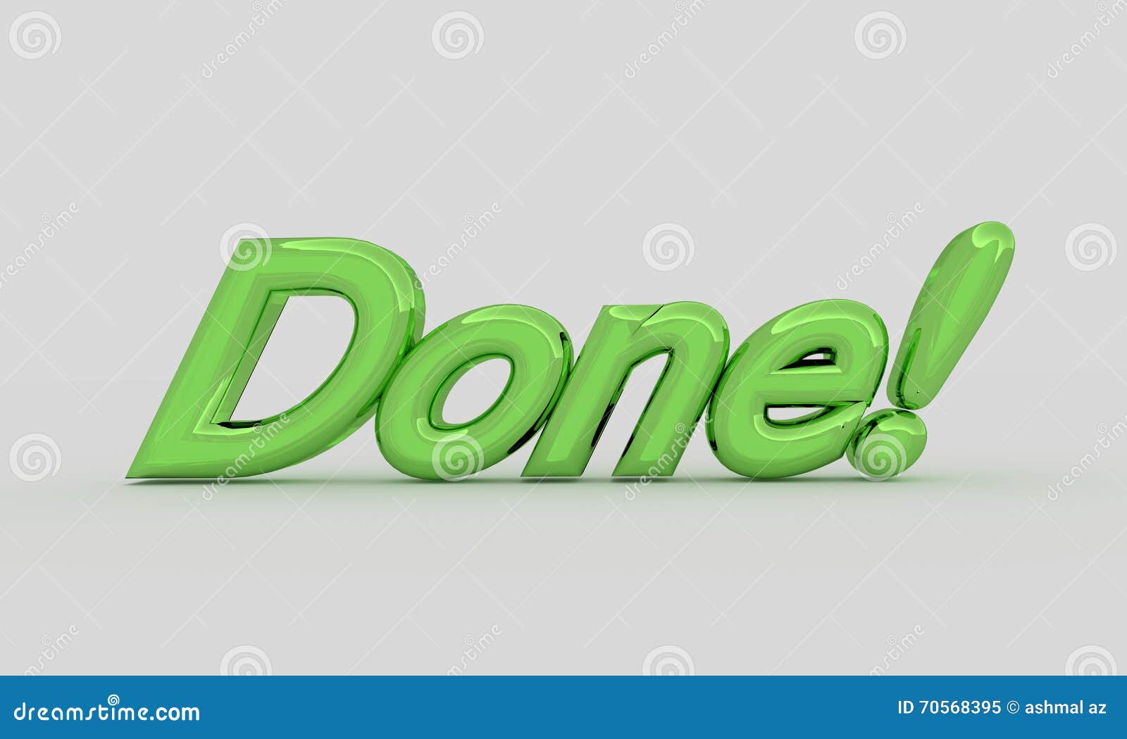 Done ! 3d text editorial image. Illustration of style - 70568395