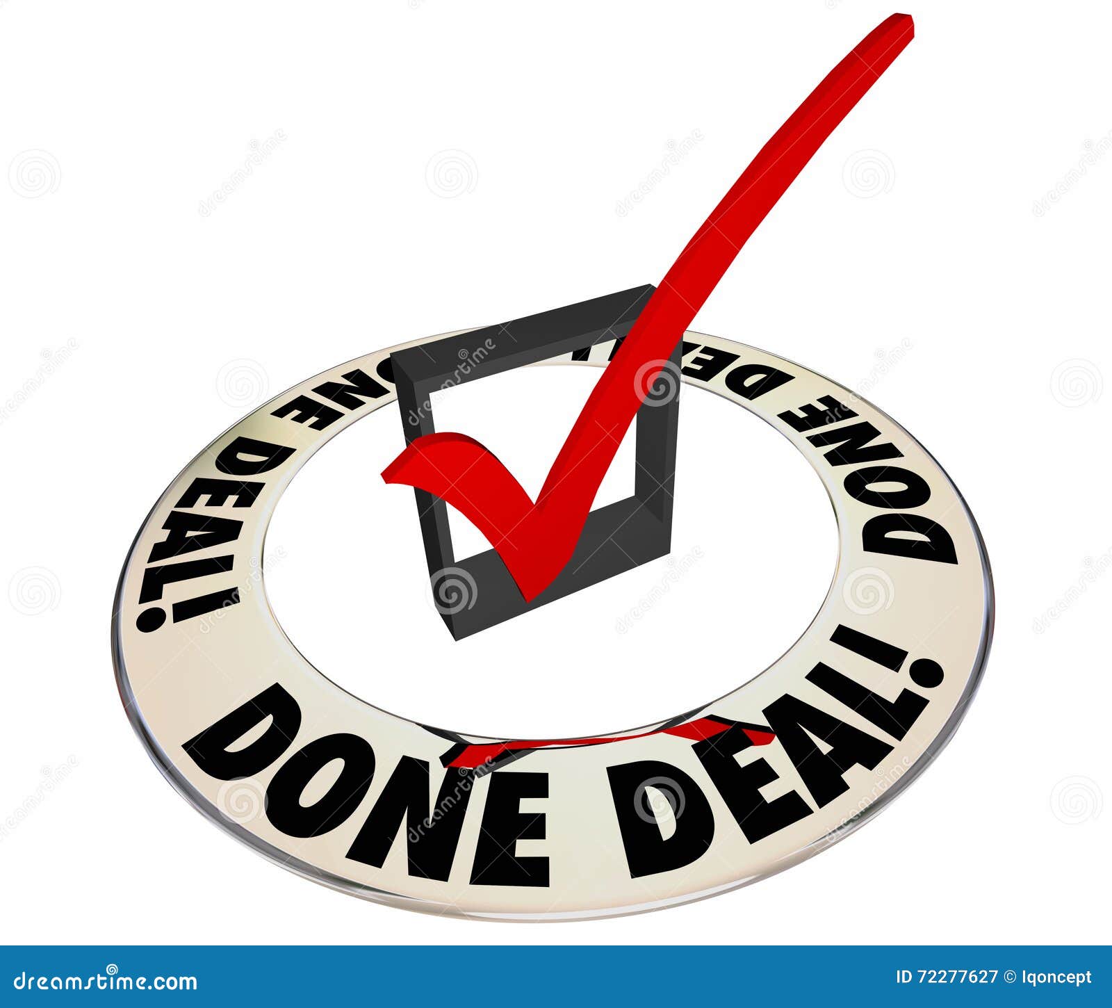 Done Deal Sale Closed Check Mark Box Stock Illustration - Illustration ... Done Deal Sale Closed Check Mark Box Stock Illustration - Illustration ...