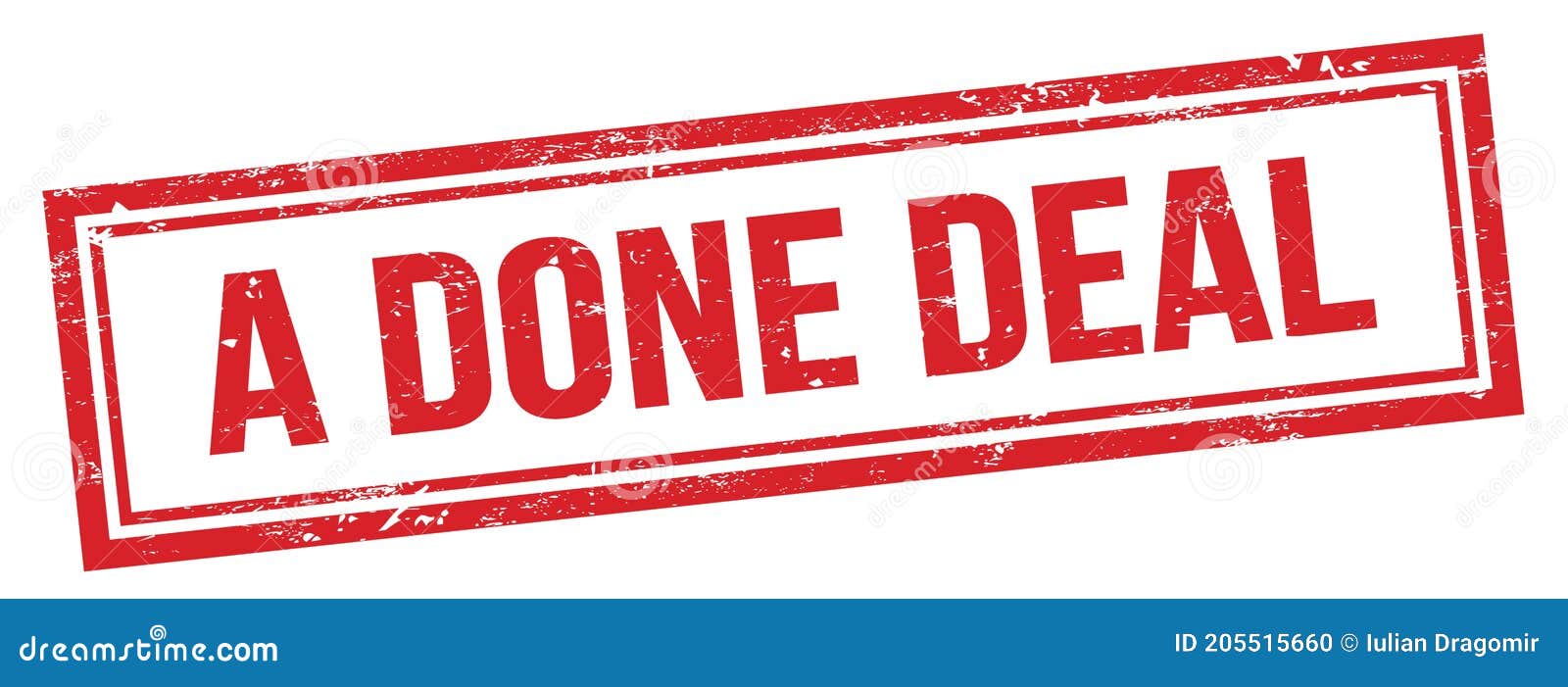 A DONE DEAL Text on Red Grungy Vintage Stamp Stock Illustration ...