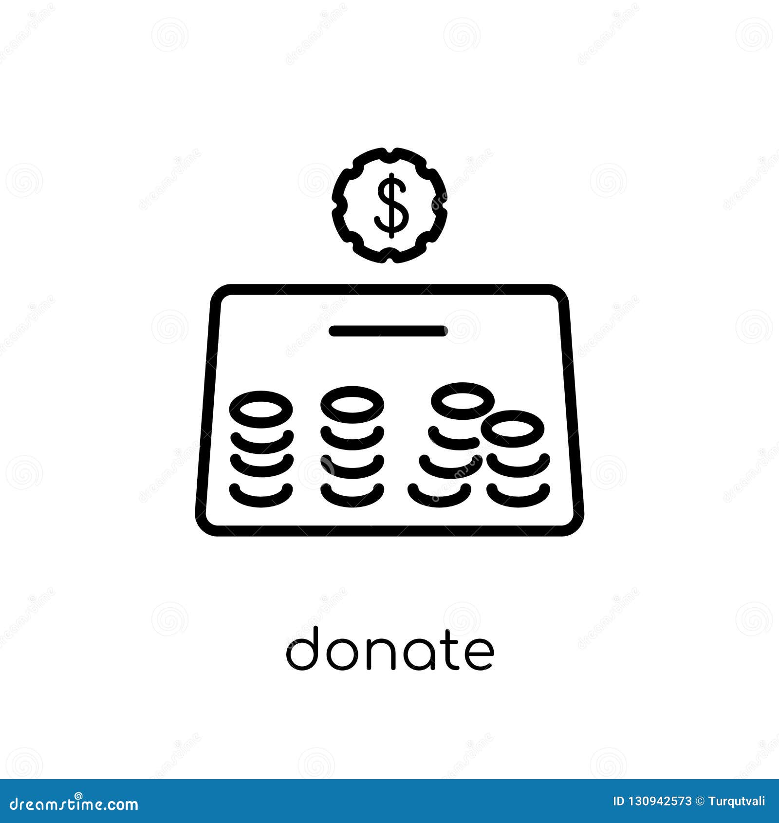 Done el icono ilustración del vector. Ilustración de donaciones - 130942573