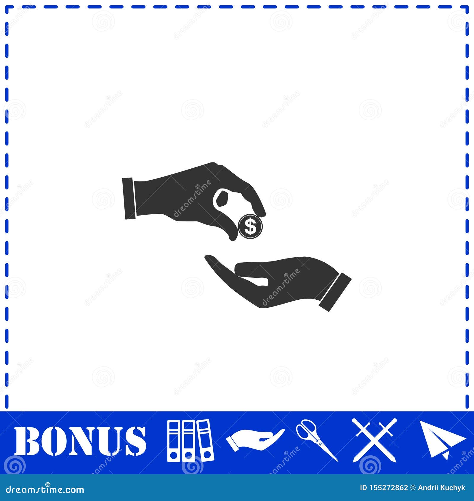 Done el plano del icono ilustración del vector. Ilustración de compra ...