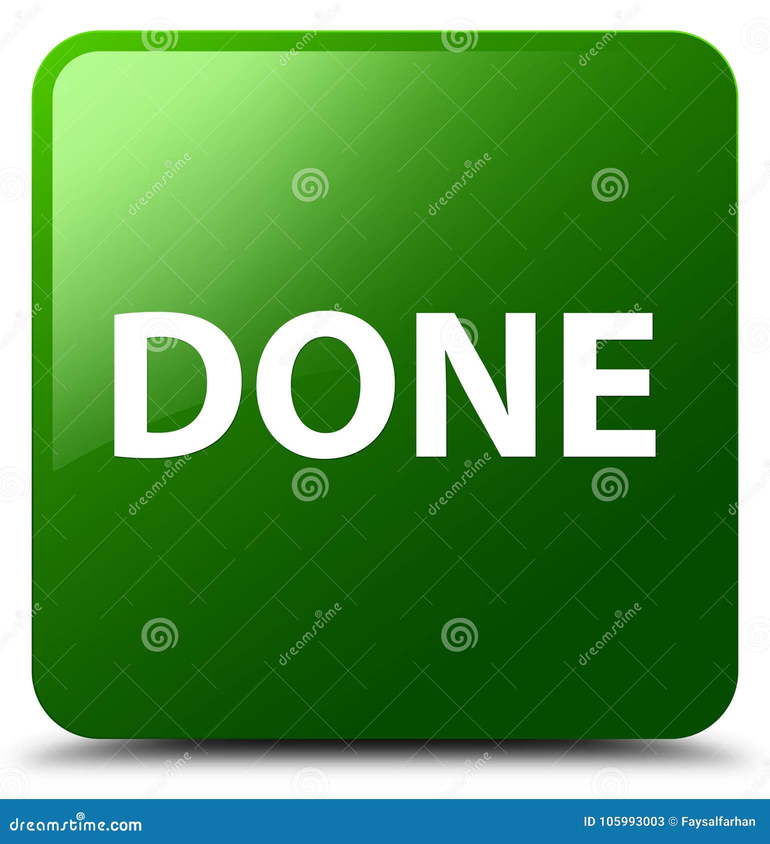 Done green square button stock illustration. Illustration of complete ...