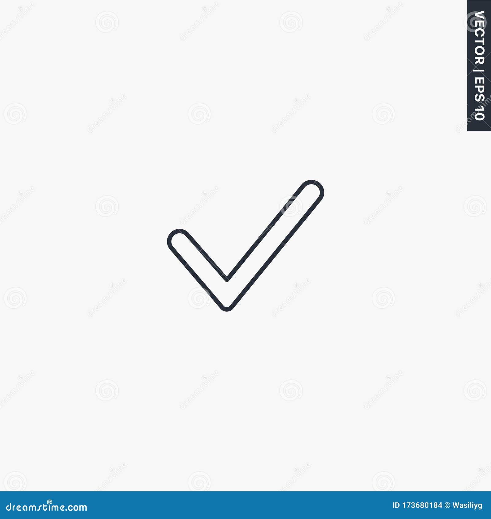 Done, Linear Style Sign for Mobile Concept and Web Design Stock Vector ...