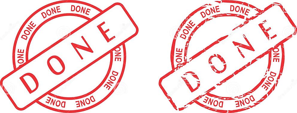 Done red stamp sticker stock vector. Illustration of stencil - 55963079