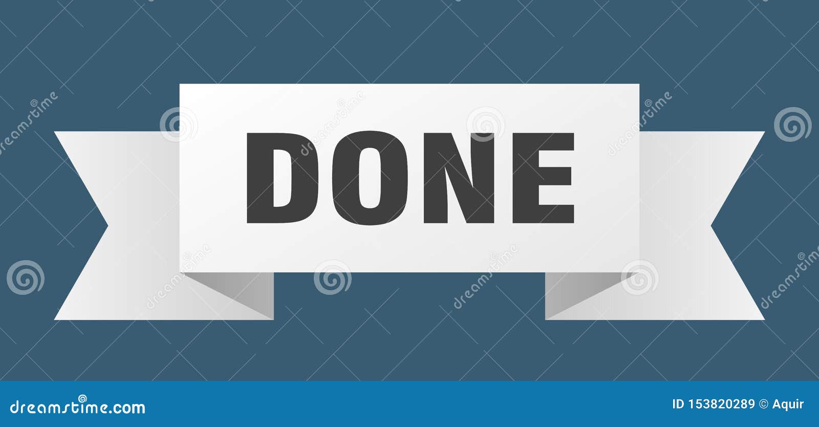 Done ribbon. stock vector. Illustration of design, peeler - 153820289