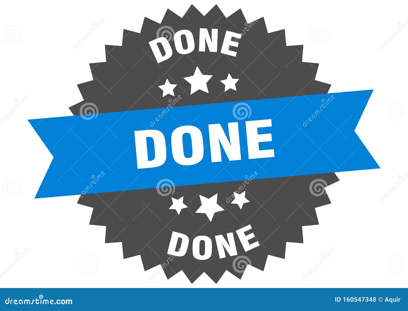 Done stock vector. Illustration of sign, vintage, sticker - 160547348