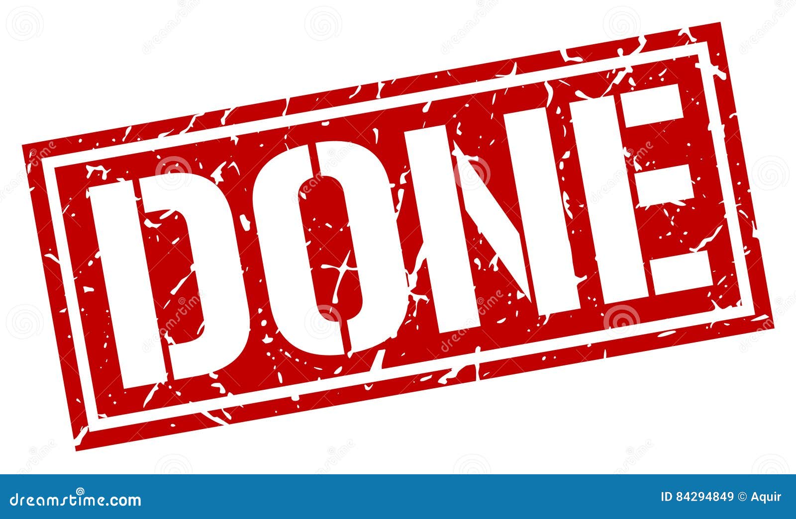 Done square grunge stamp stock vector. Illustration of insignia - 84294849