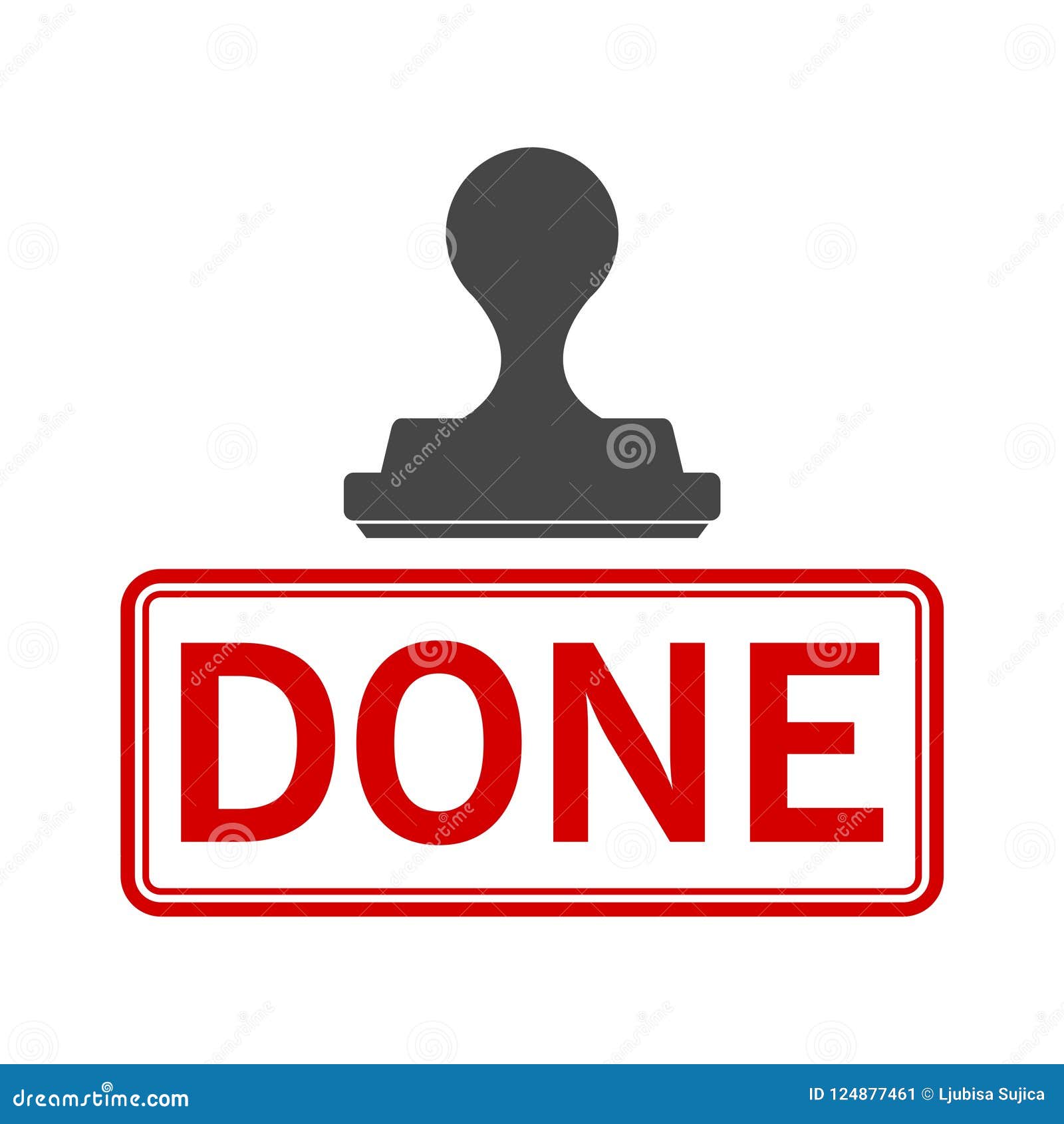Done Stamp Icon, Simple Vector Stock Illustration - Illustration of ...
