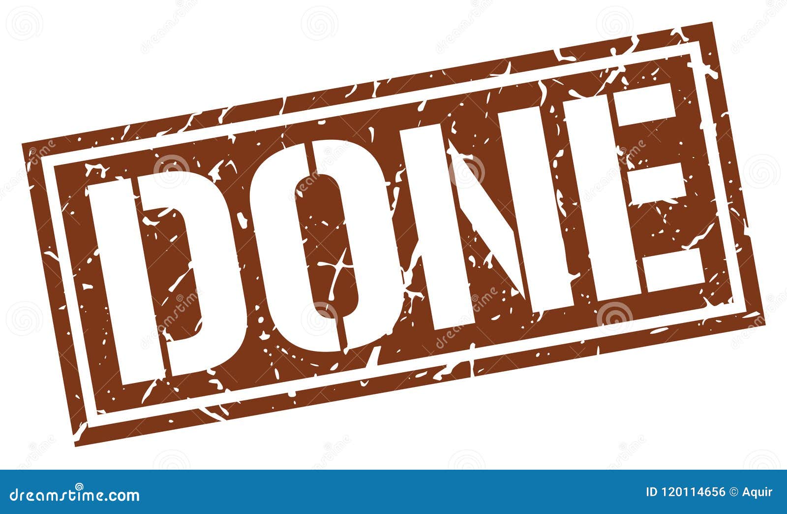 Done stamp stock vector. Illustration of white, brown - 120114656