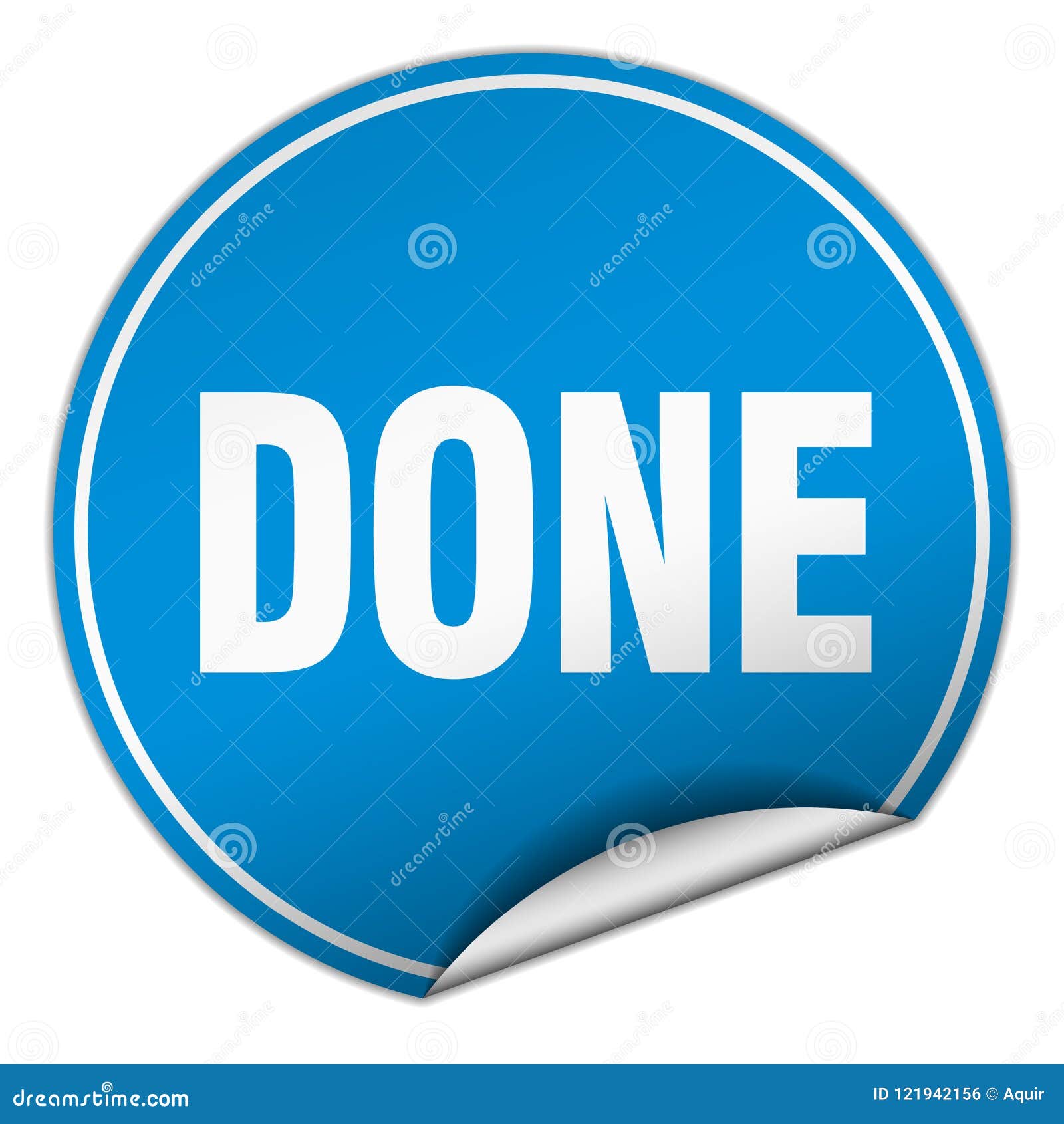 Done sticker stock vector. Illustration of label, banner - 121942156