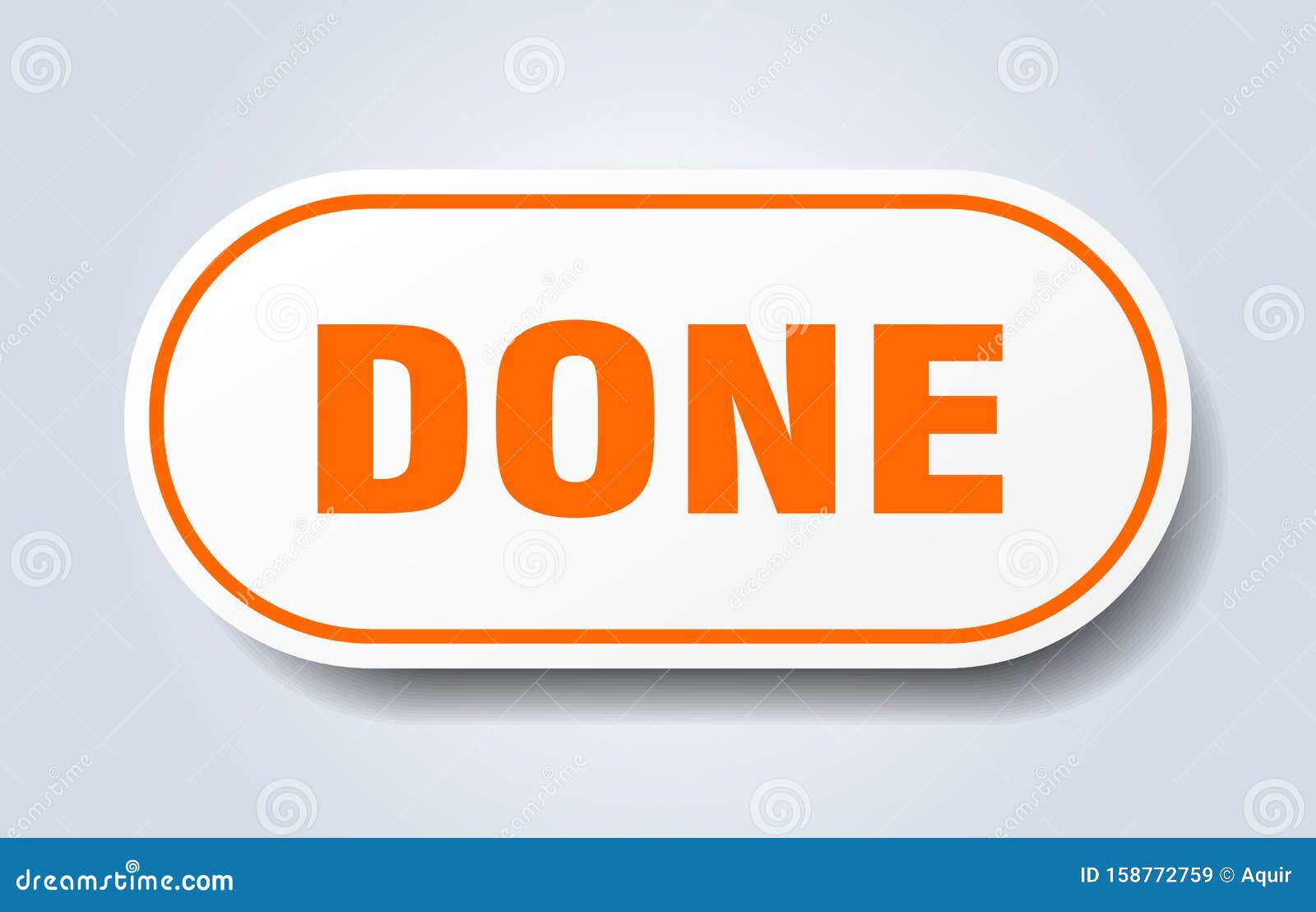 Done sticker. stock vector. Illustration of sign, template - 158772759