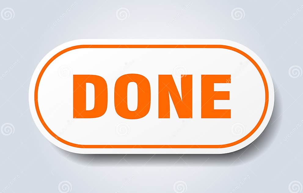 Done sticker. stock vector. Illustration of sign, template - 158772759
