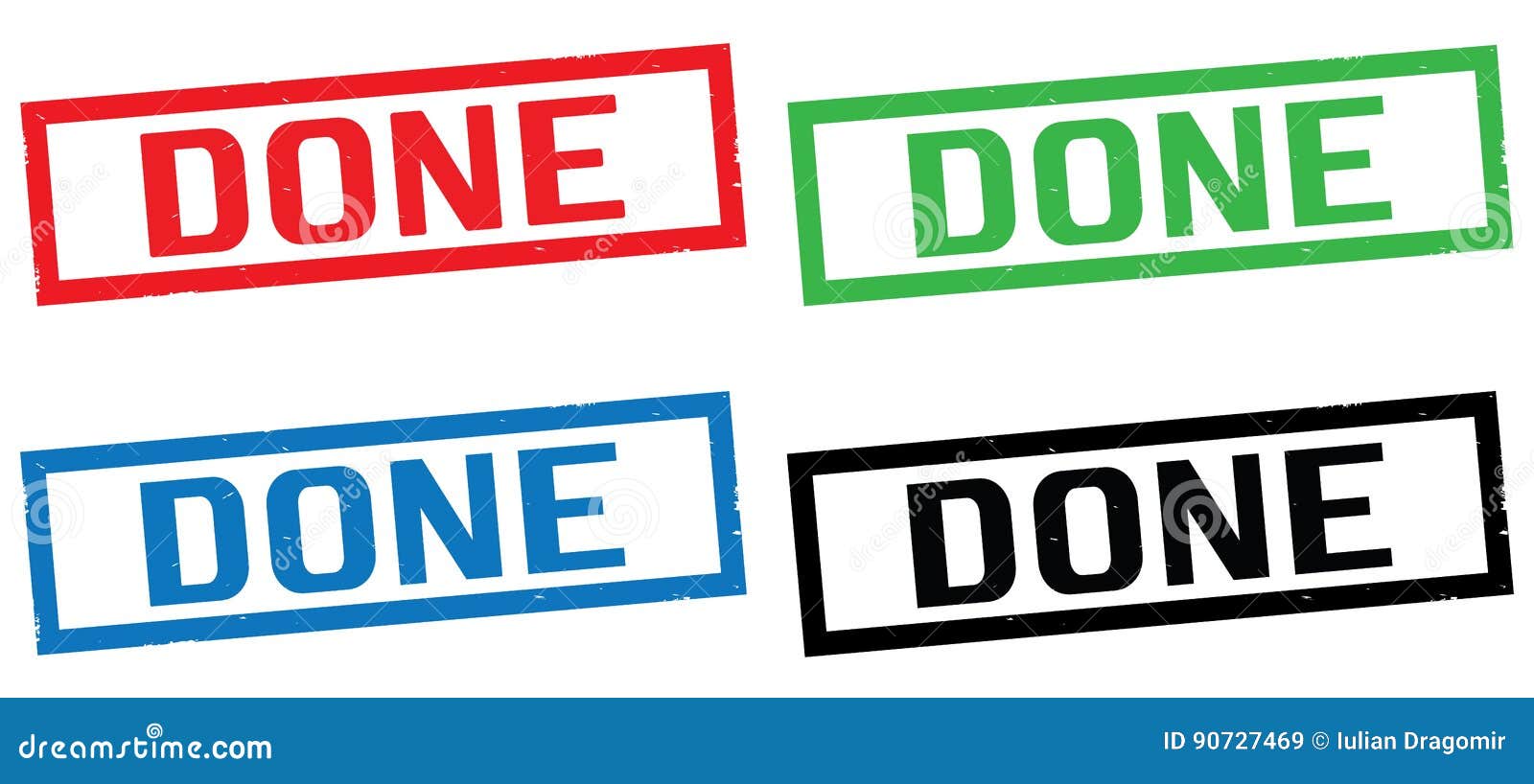 DONE Text, on Rectangle Border Stamp Sign. Stock Illustration ...