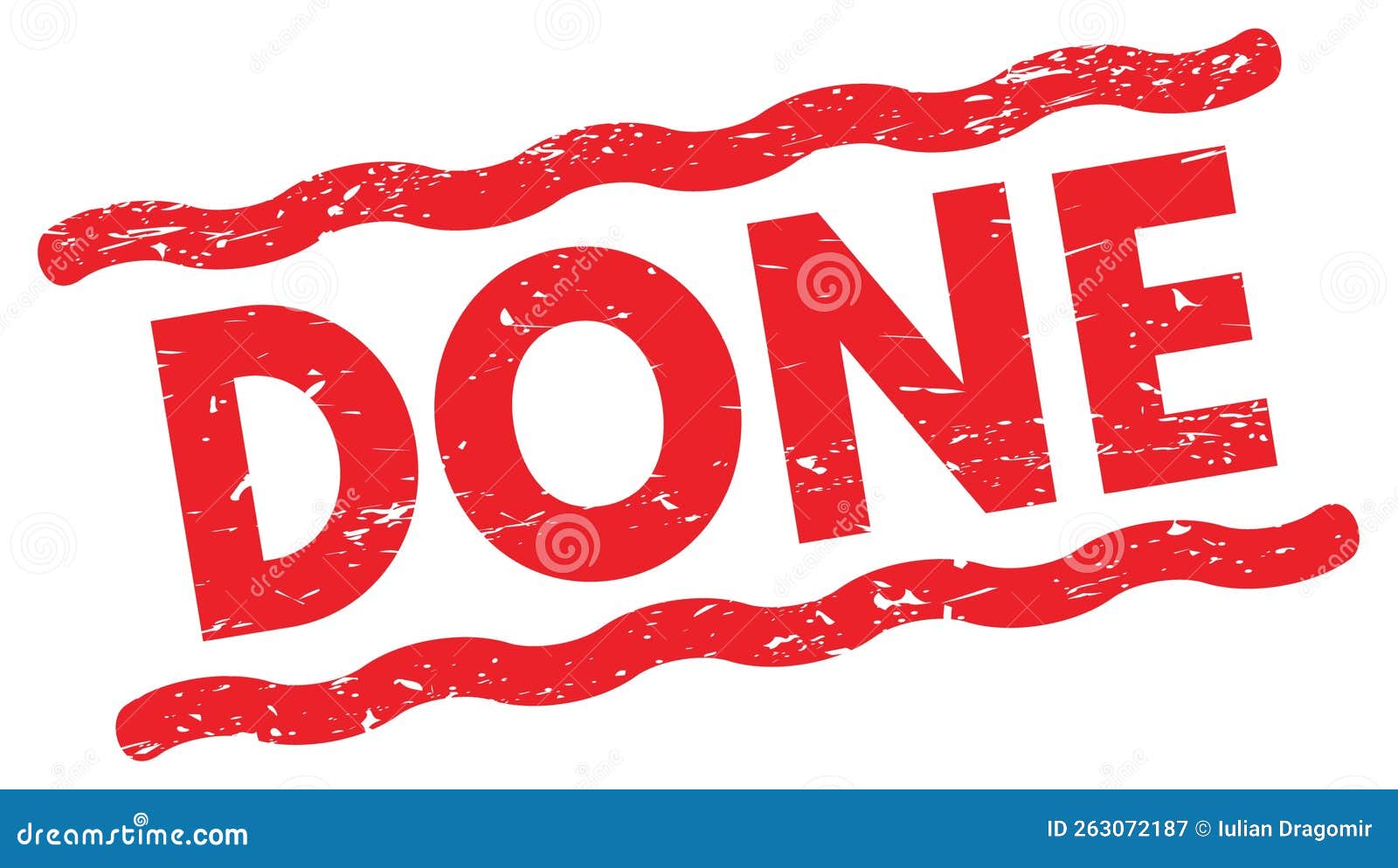 DONE Text on Red Lines Stamp Sign Stock Illustration - Illustration of ...