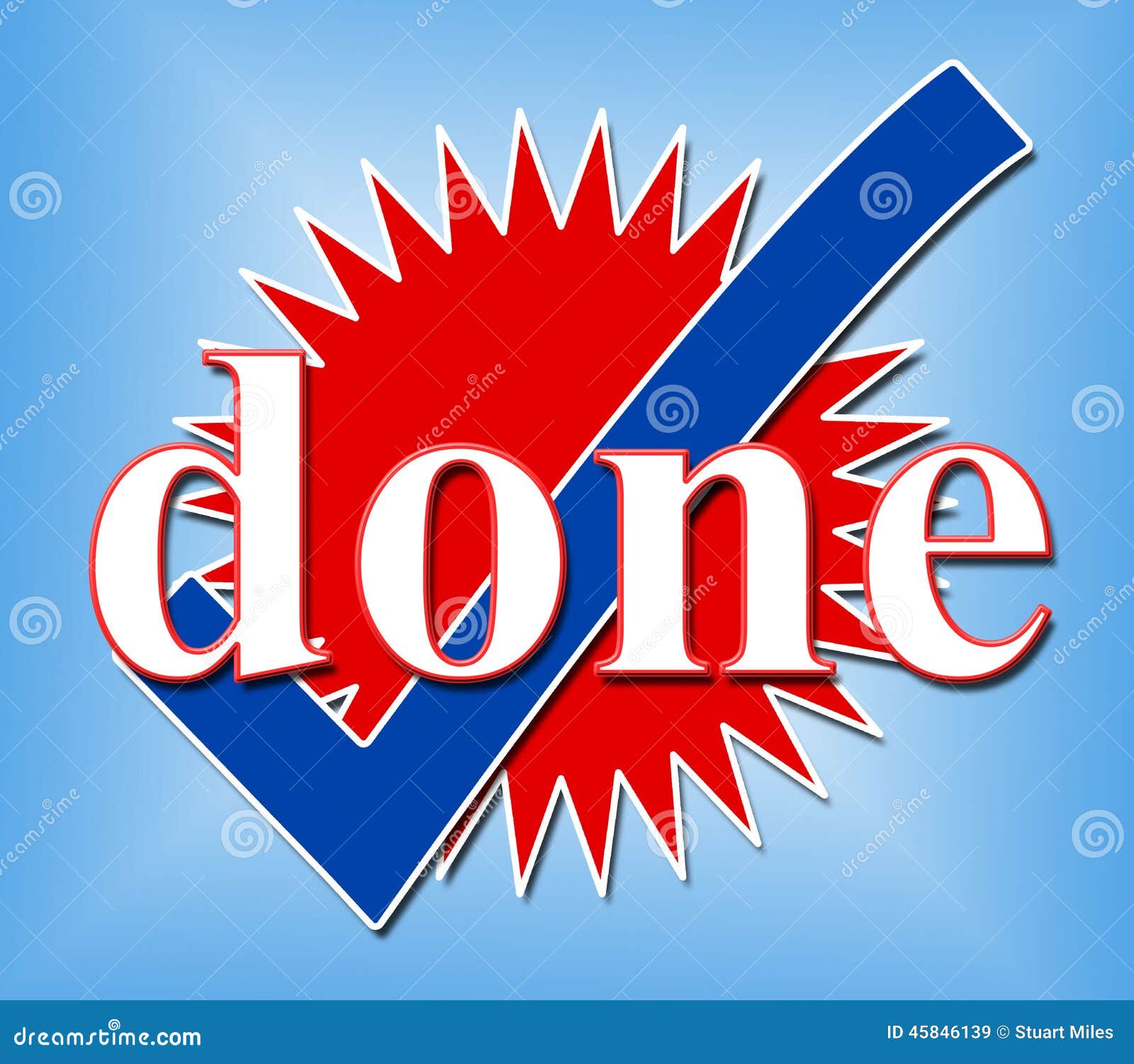 Done Tick Shows All Right and Ok Stock Illustration - Illustration of ...