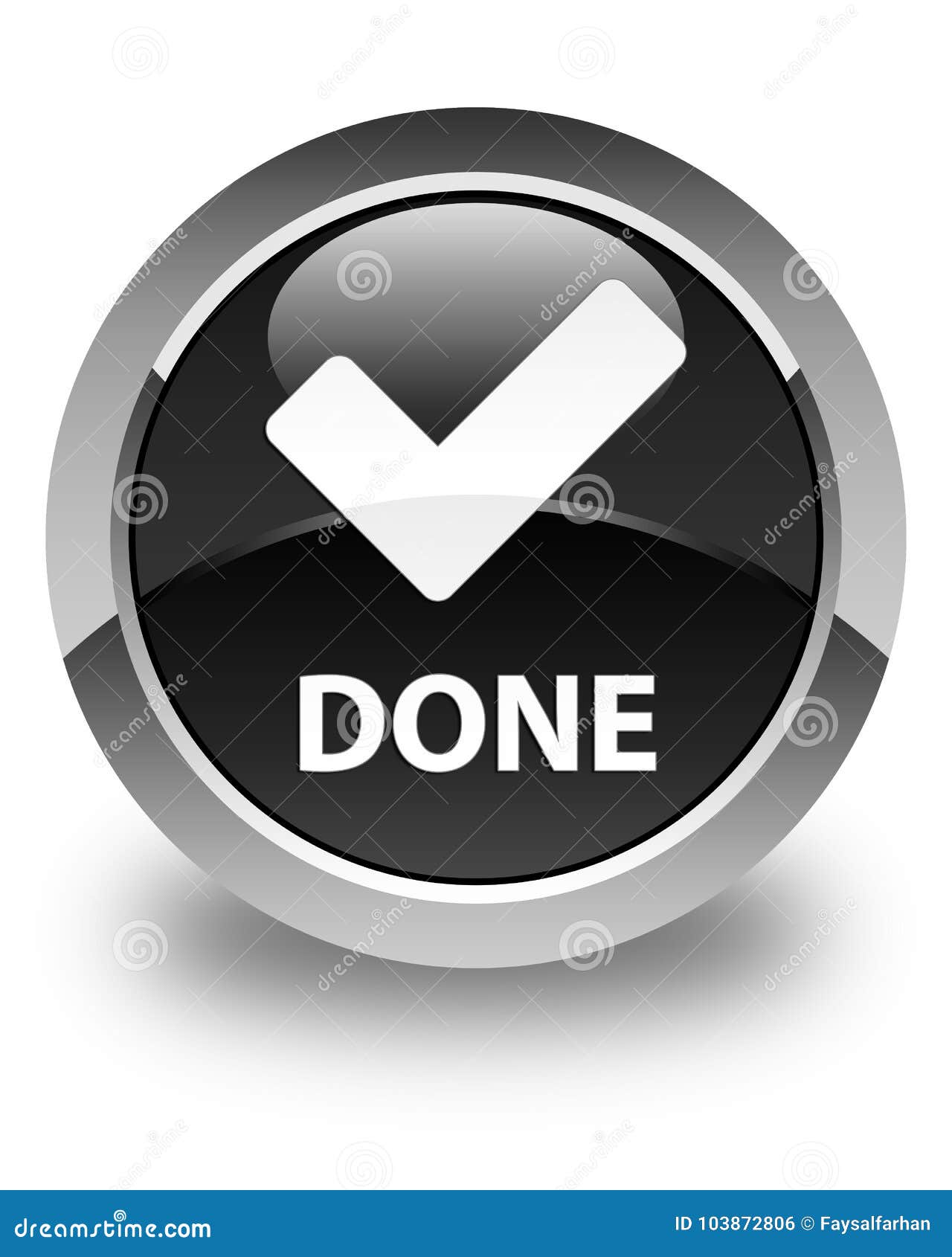 Done (validate Icon) Glossy Black Round Button Stock Illustration ... Done (validate Icon) Glossy Black Round Button Stock Illustration ...