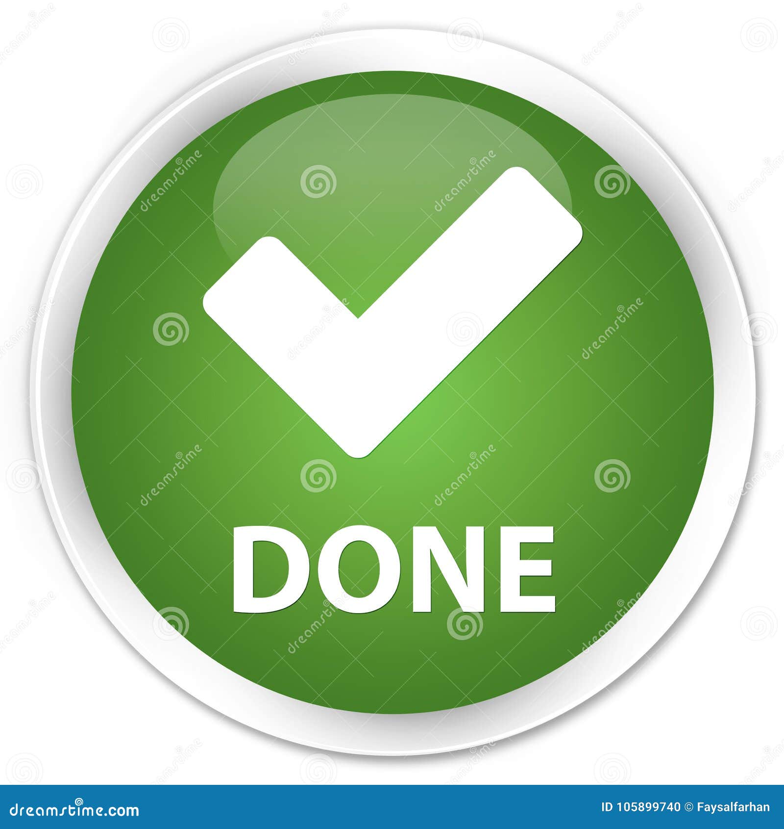 Done (validate Icon) Premium Soft Green Round Button Stock Illustration ...
