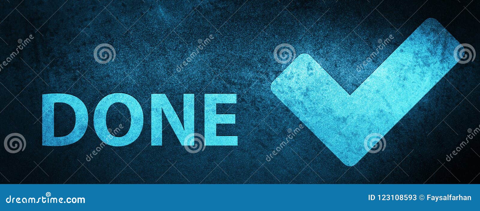 Done (validate Icon) Special Blue Banner Background Royalty-Free ...