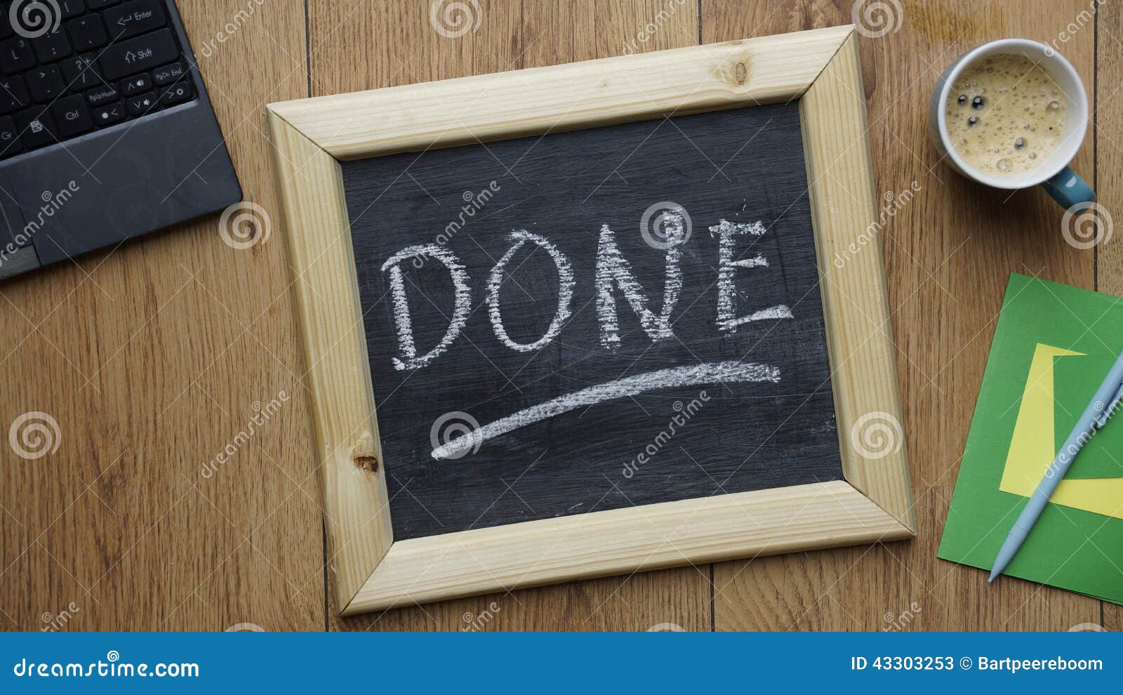 Done written stock image. Image of perform, black, message - 43303253