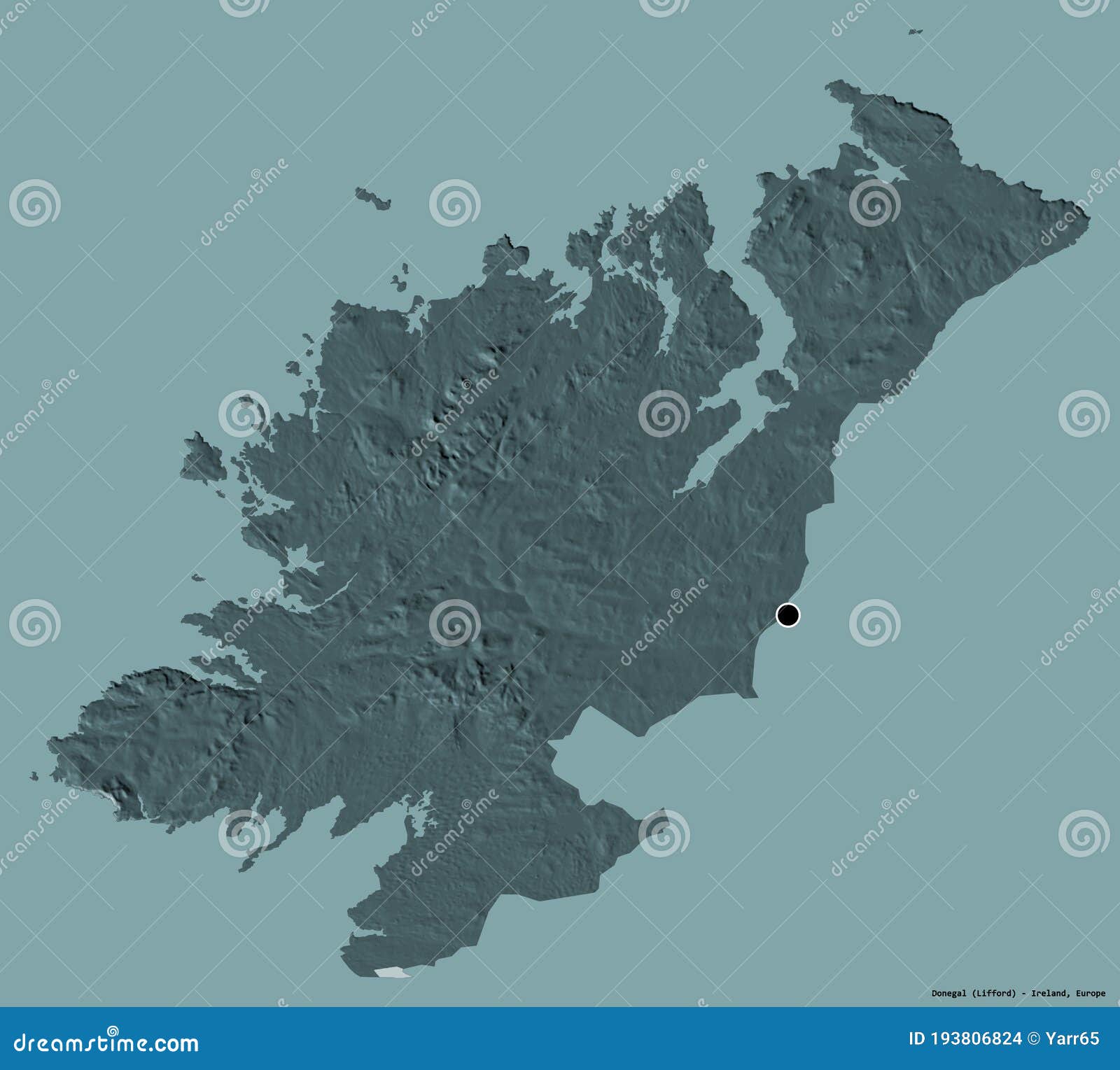 Donegal, County of Ireland, on Solid. Administrative Stock Illustration ...