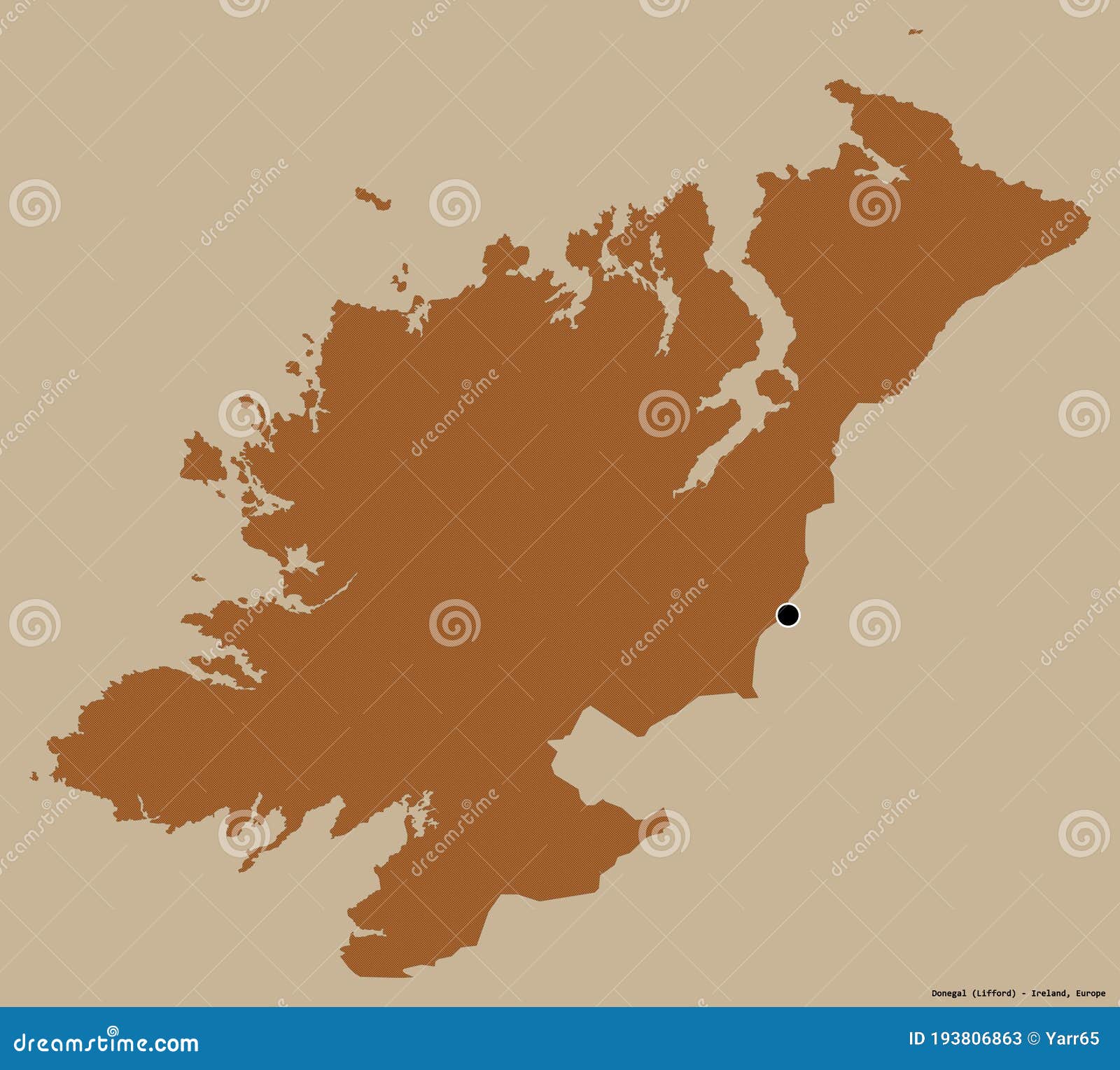 Donegal, County of Ireland, on Solid. Pattern Stock Illustration ...