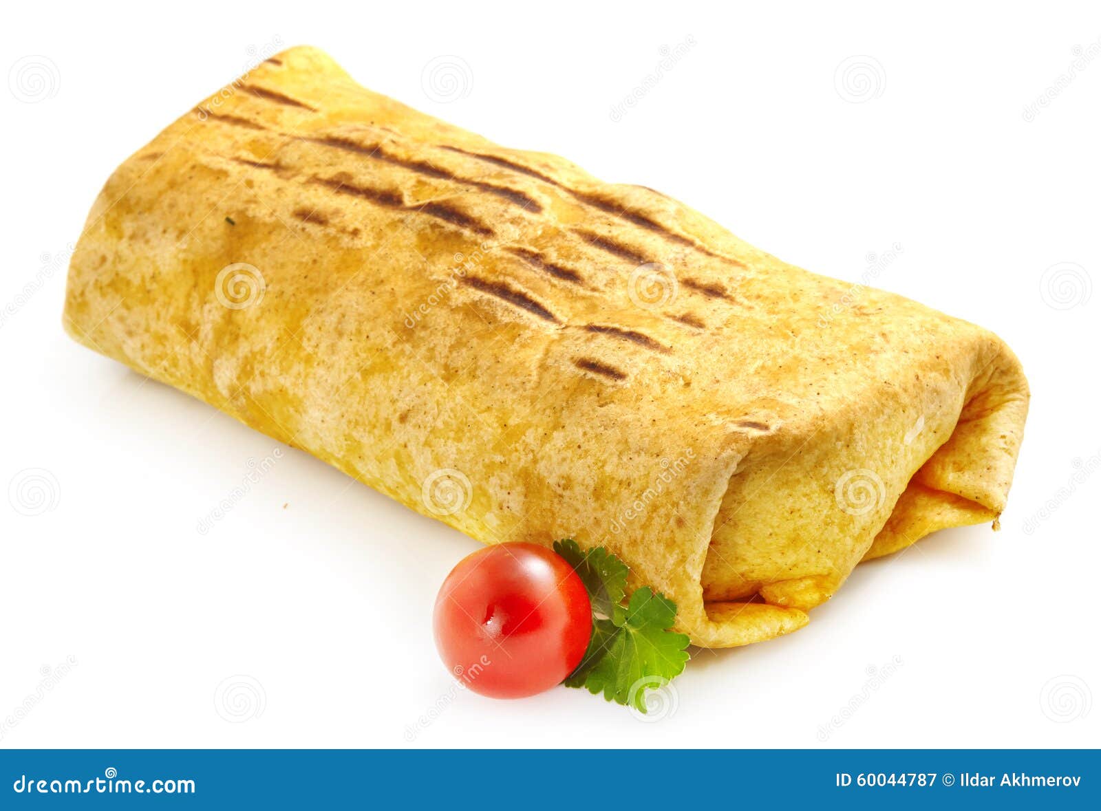 Doner cebab on white stock image. Image of lettuce, doner - 60044787