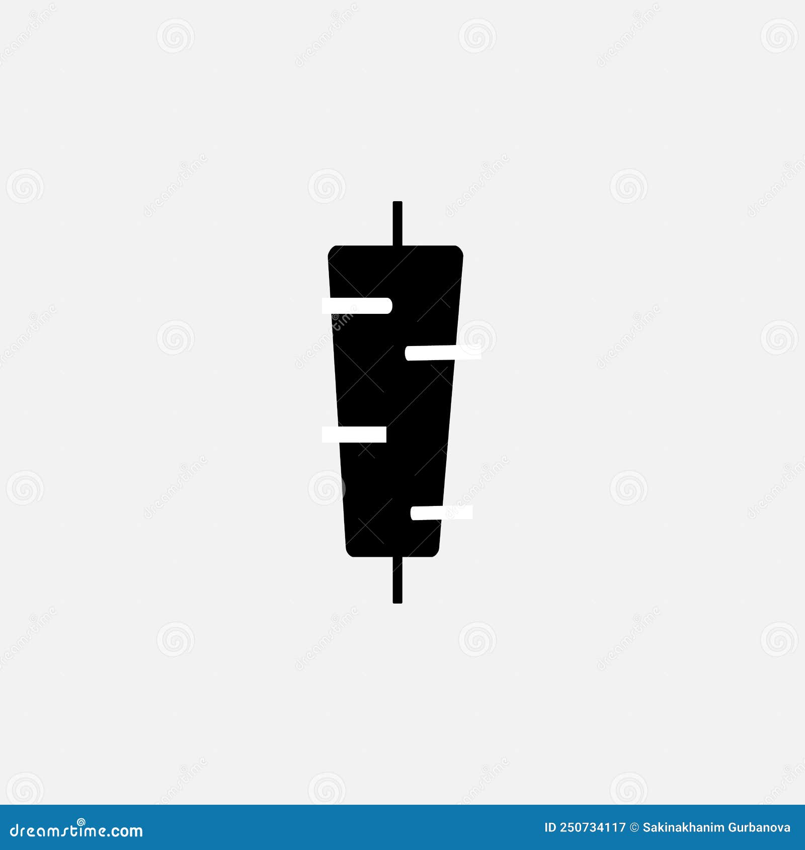Doner icon stock illustration. Illustration of poster - 250734117