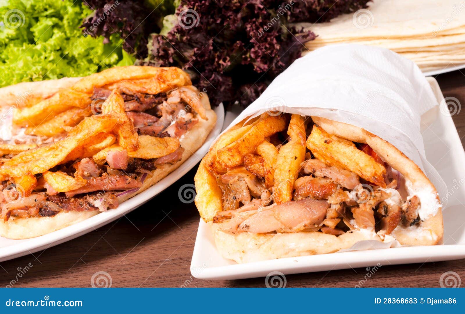 Doner kebab stock image. Image of dapara, dinner, meat - 28368683