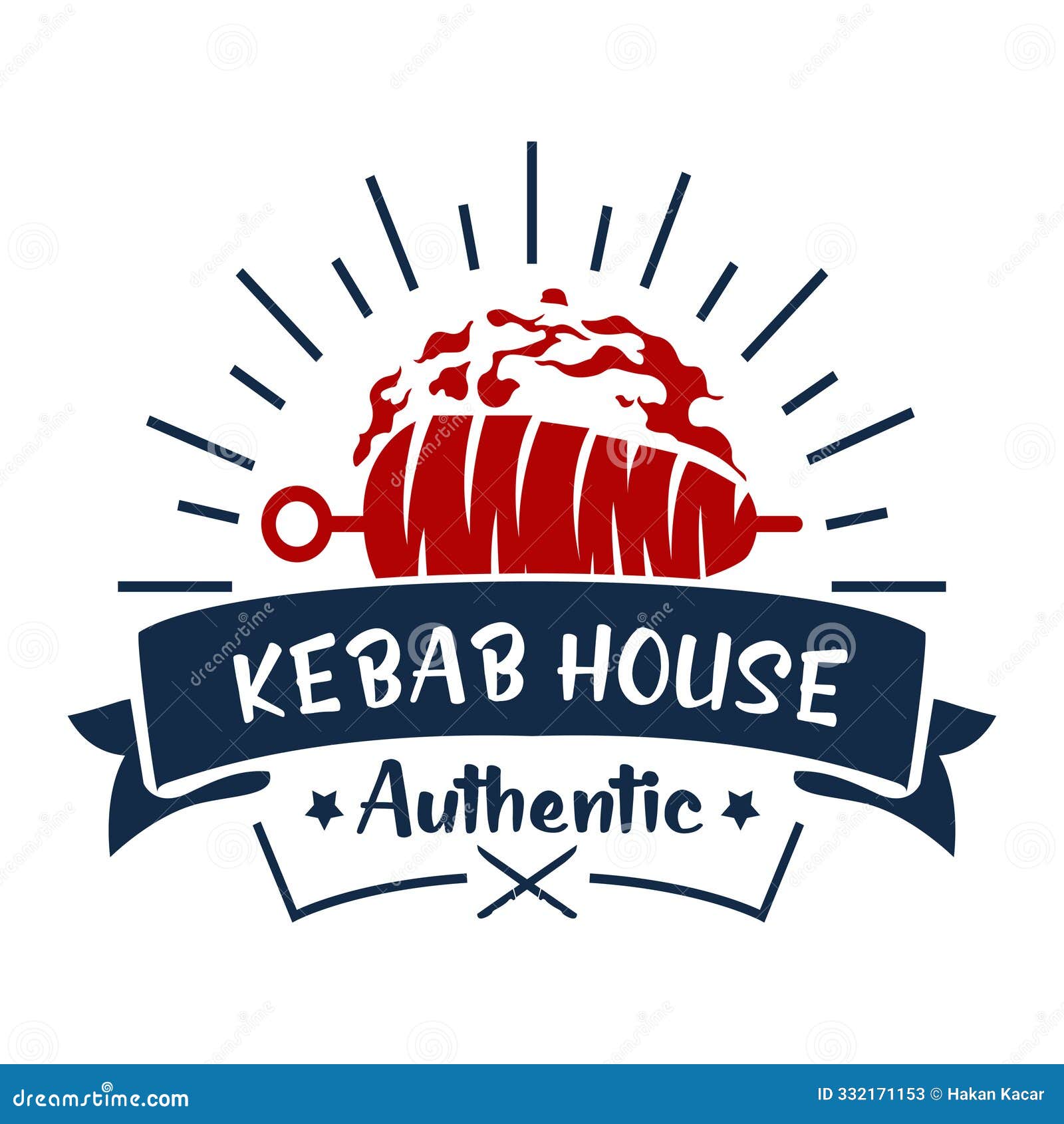 Kebab Logo Design. Doner Kebab Logo. Vector Illustration ...