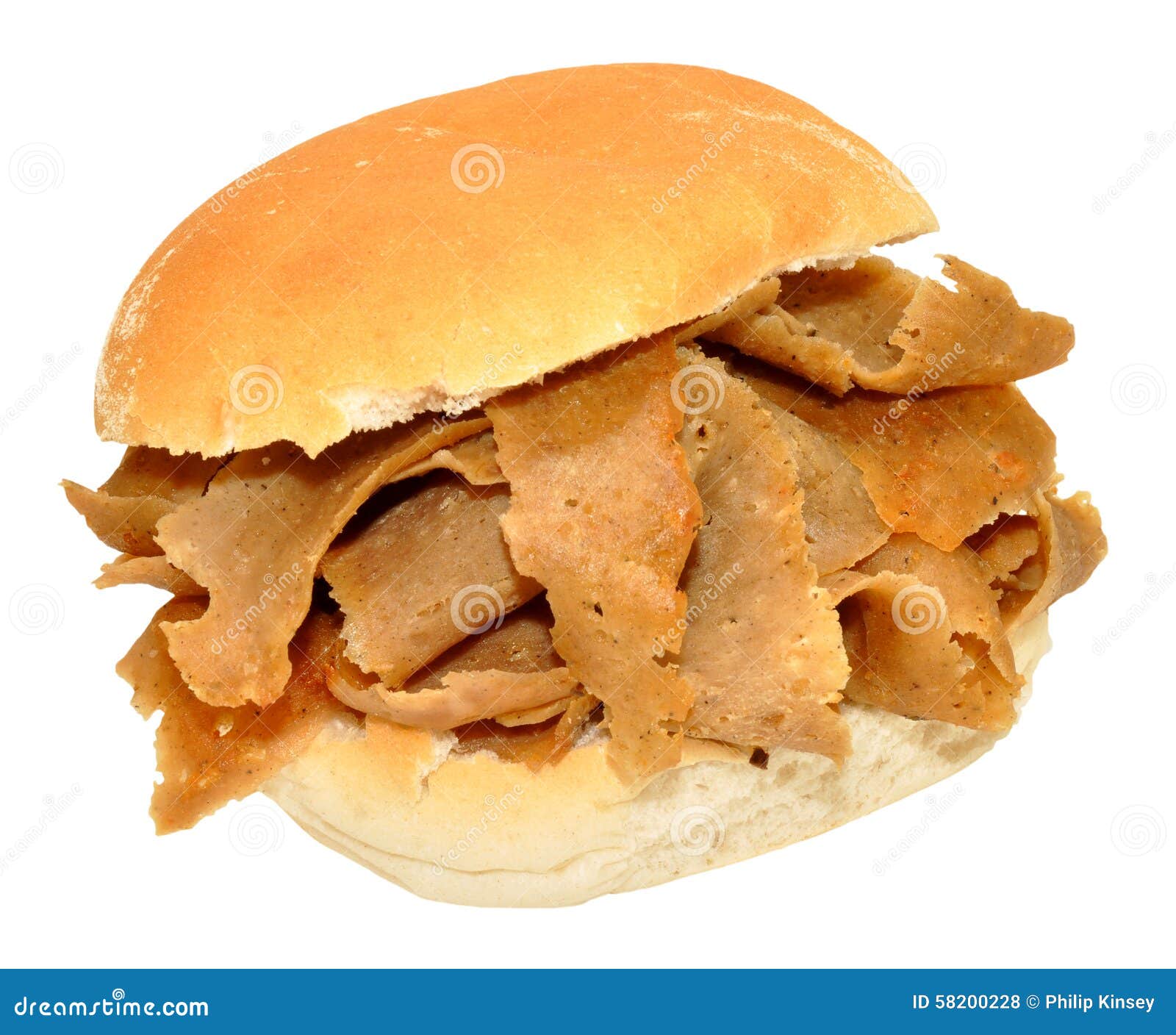 Doner Kebab Meat Sandwich stock photo. Image of carry - 58200228