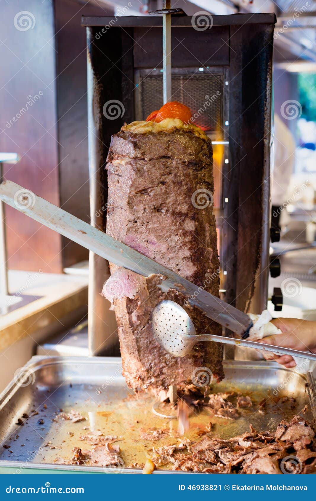 Doner kebab preparation stock image. Image of baked, dinner - 46938821