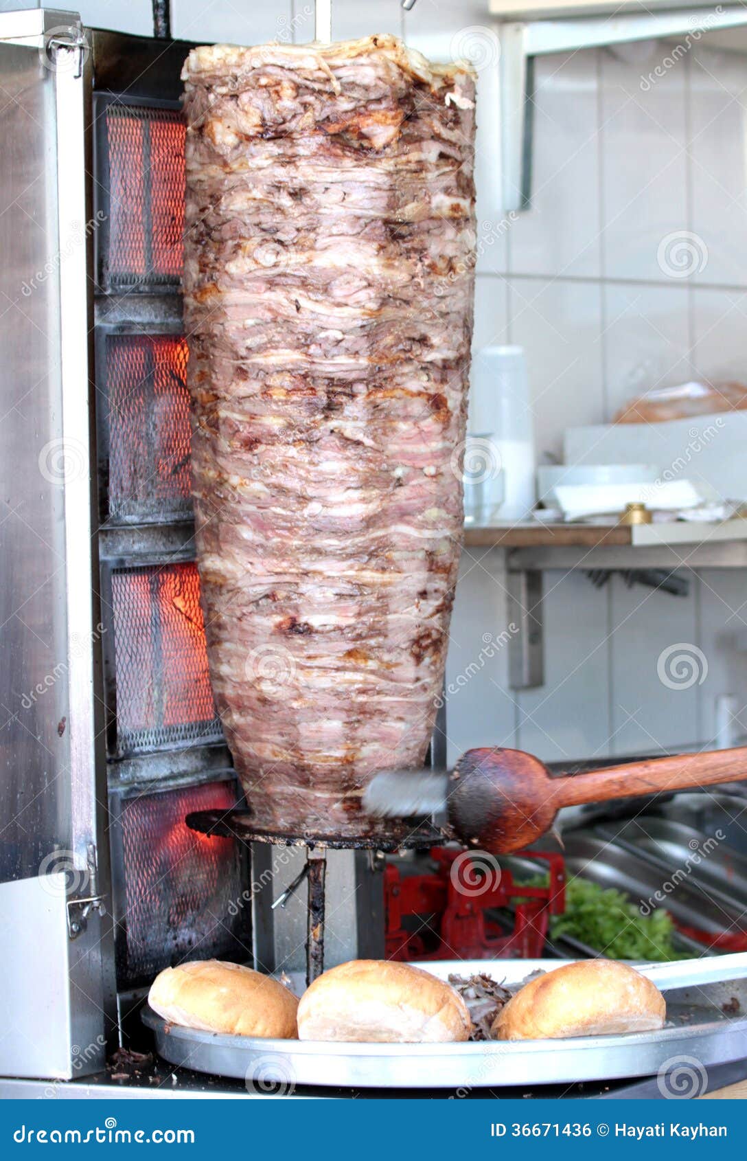 Doner Kebab with Red Meat stock photo. Image of doner - 36671436