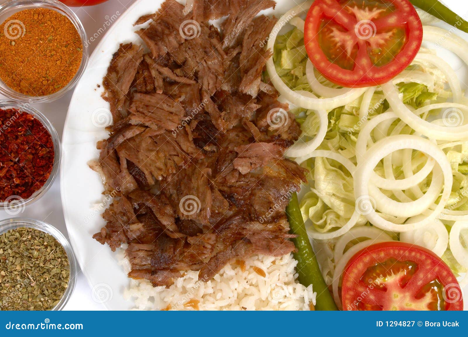 Doner kebap stock image. Image of dinner, rice, restaurant - 1294827