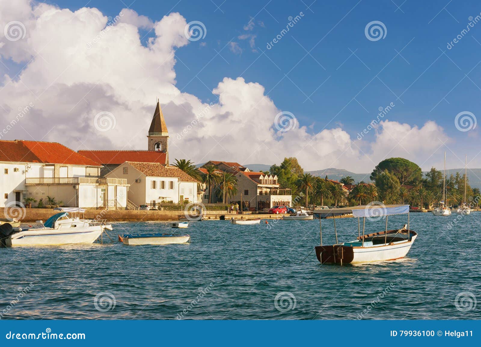 Donja Lastva Village. Montenegro Stock Photo - Image of sunny, balkan ...