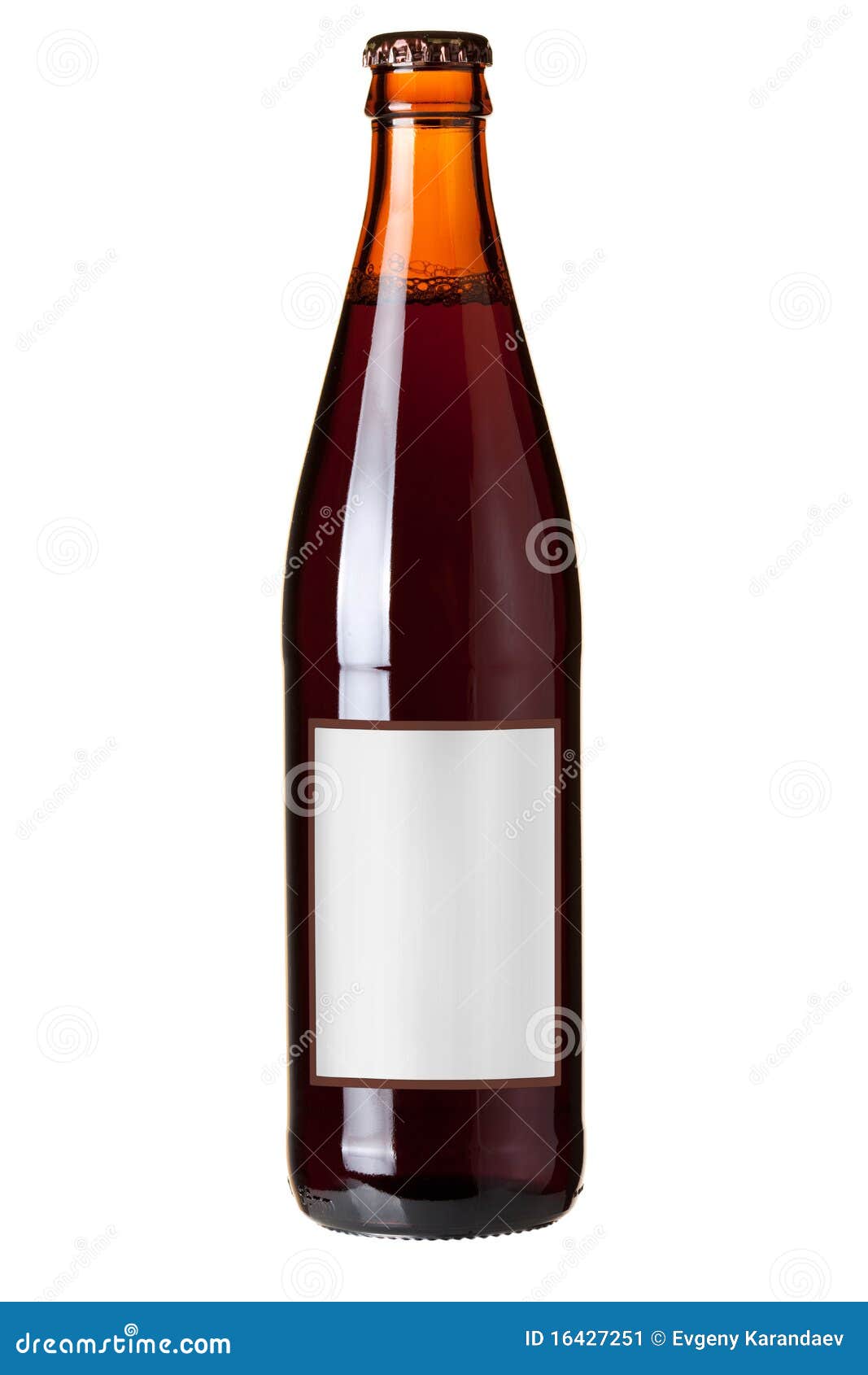 Donker Bier in Fles Met Leeg Etiket Stock Afbeelding - Image of bier ...