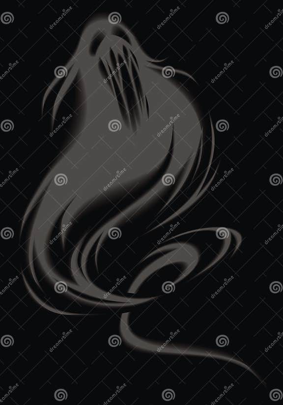 Donker eng spook vector illustratie. Illustration of daling - 69829698