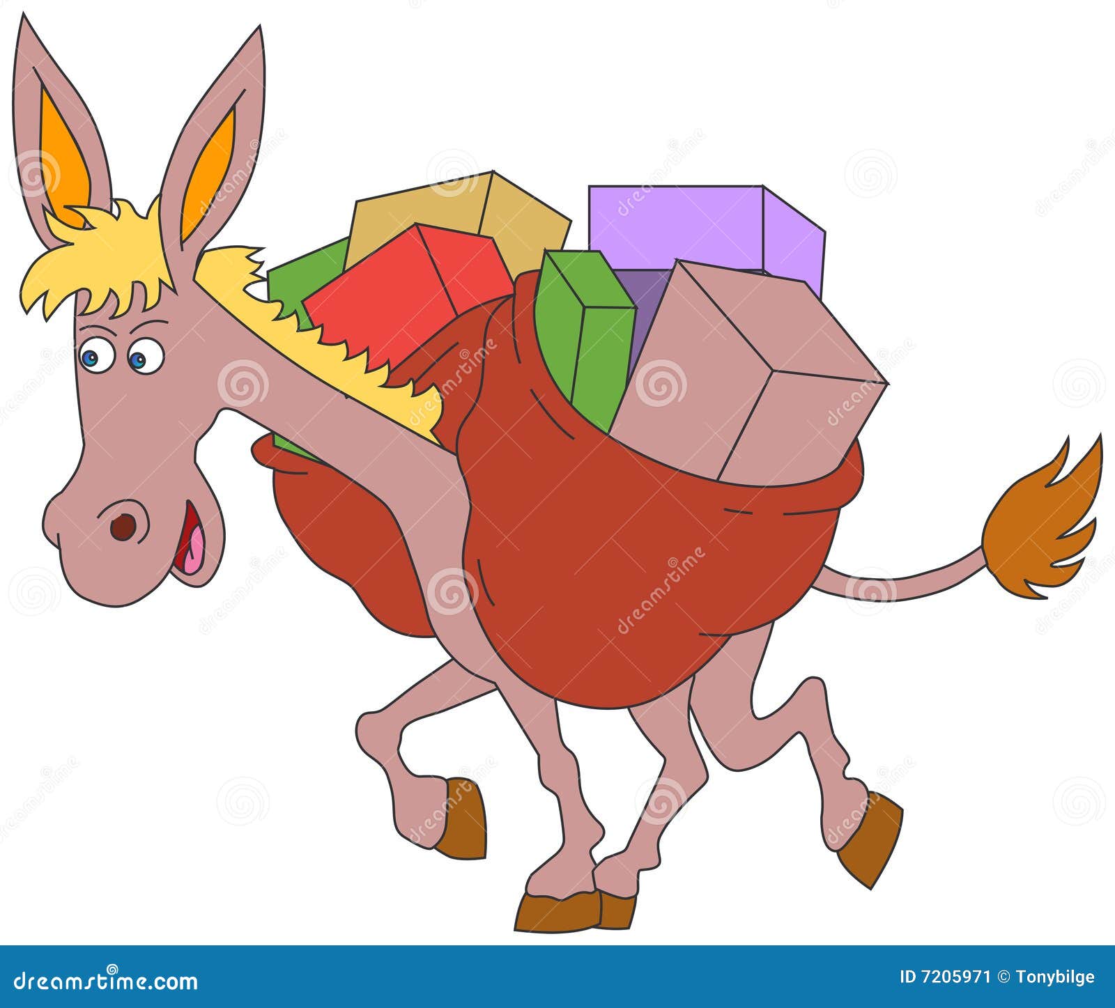 Donkey Cartoon Vector | CartoonDealer.com #7205971