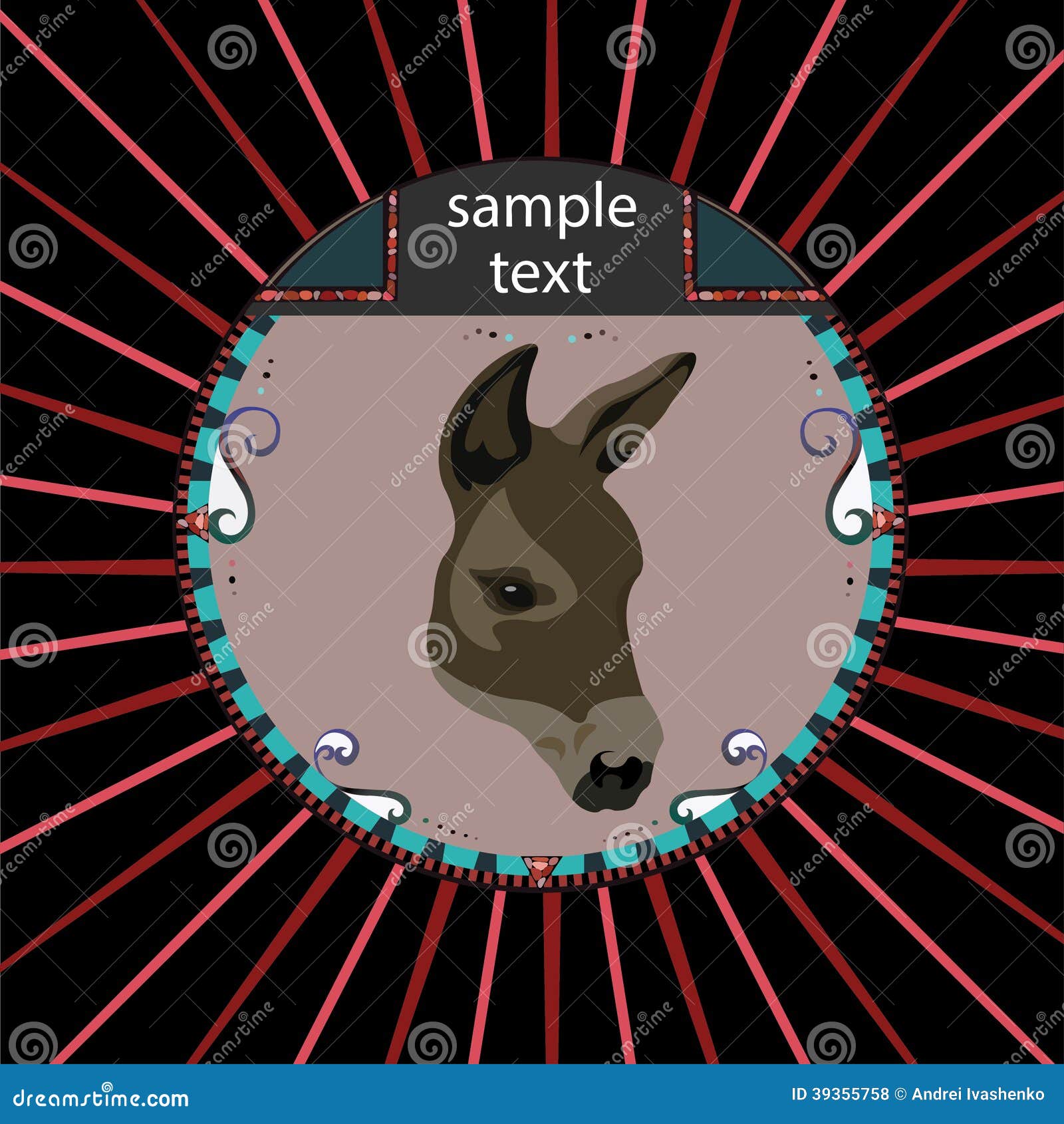 Donkey stock vector. Illustration of beast, power, artistic - 39355758