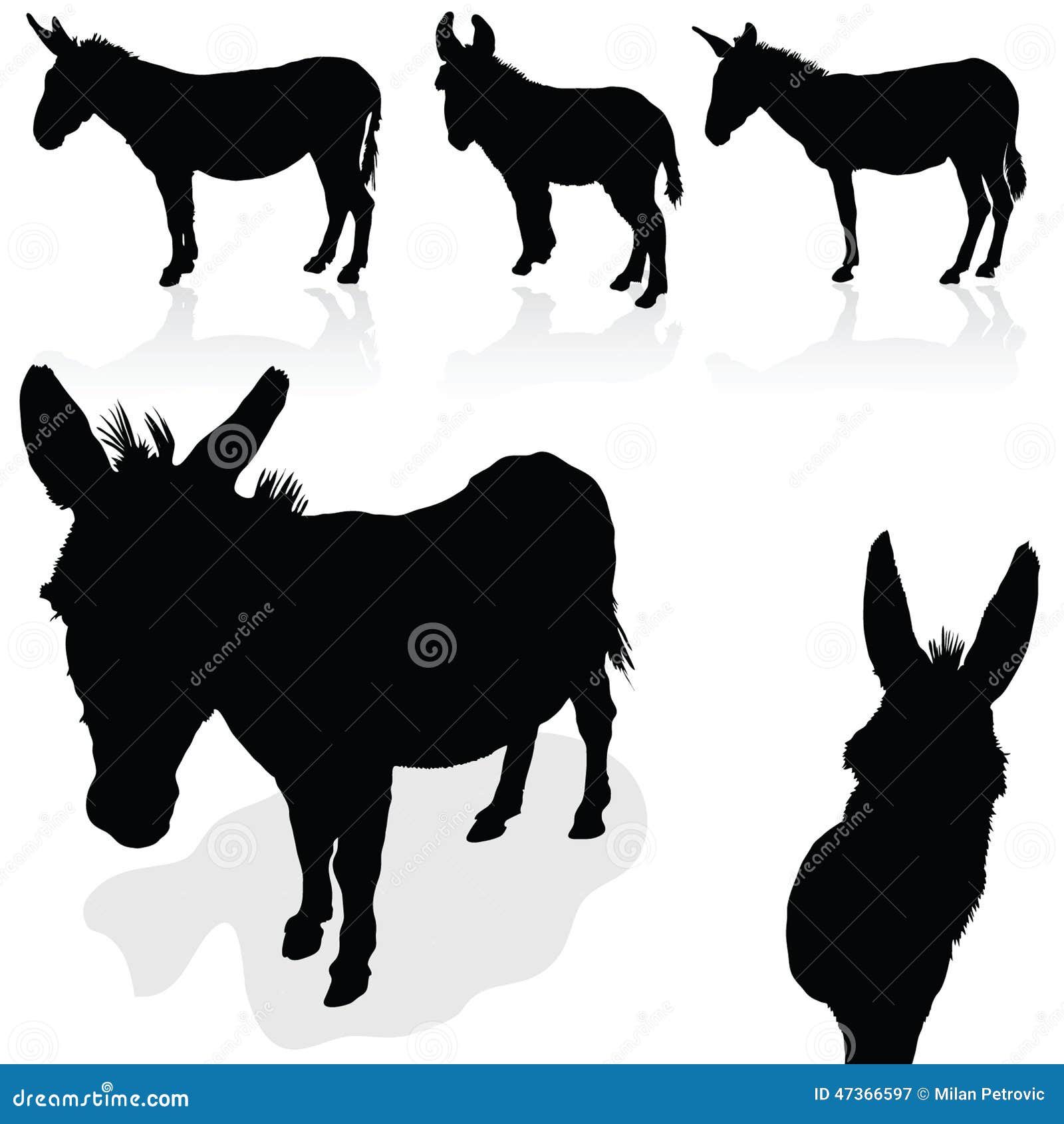 Strong Donkey Mascot Flexing It`s Arm. Cartoon Vector | CartoonDealer ...