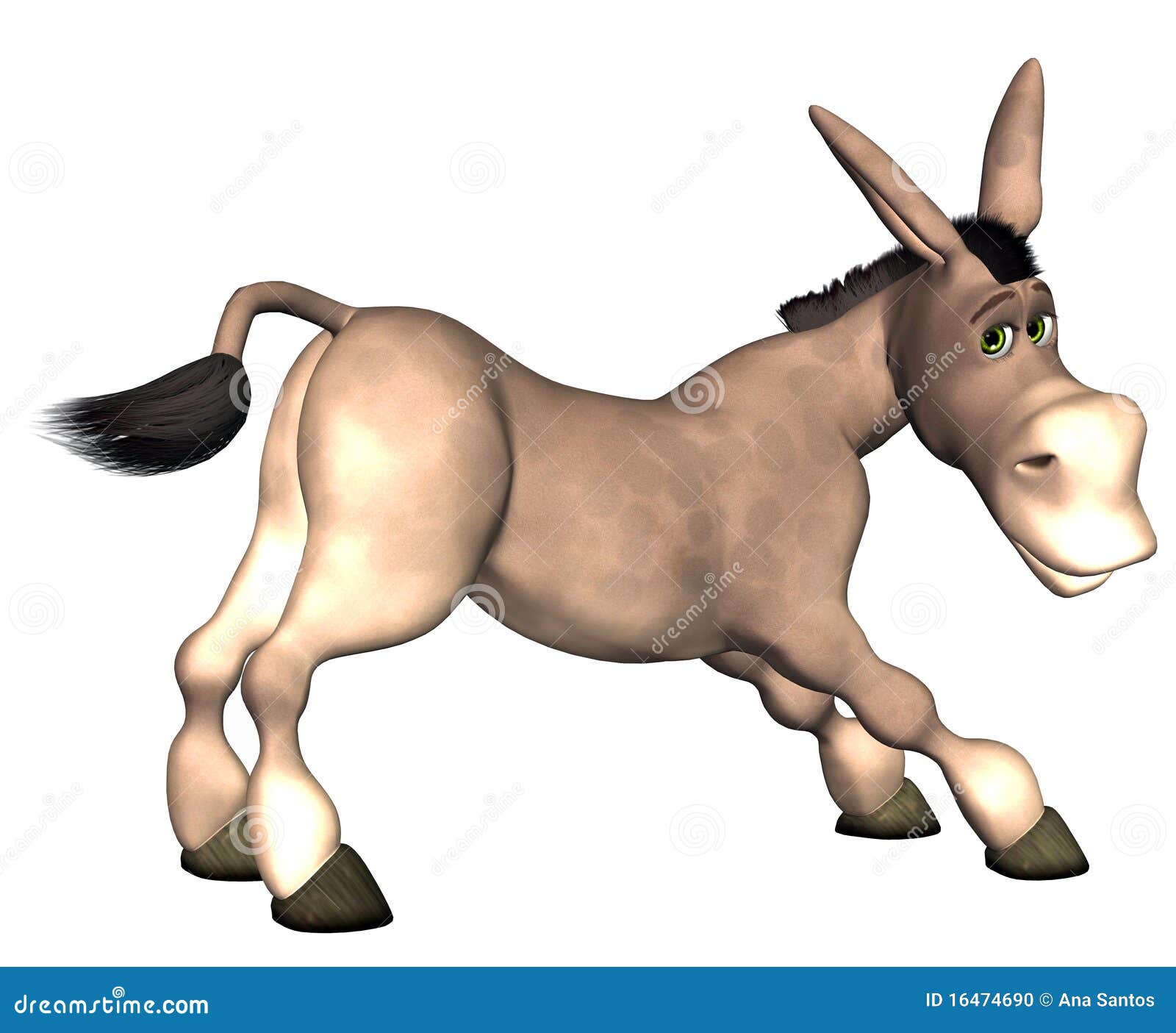 Donkey Cartoon Character With Recycle Sign Stock Illustration ...