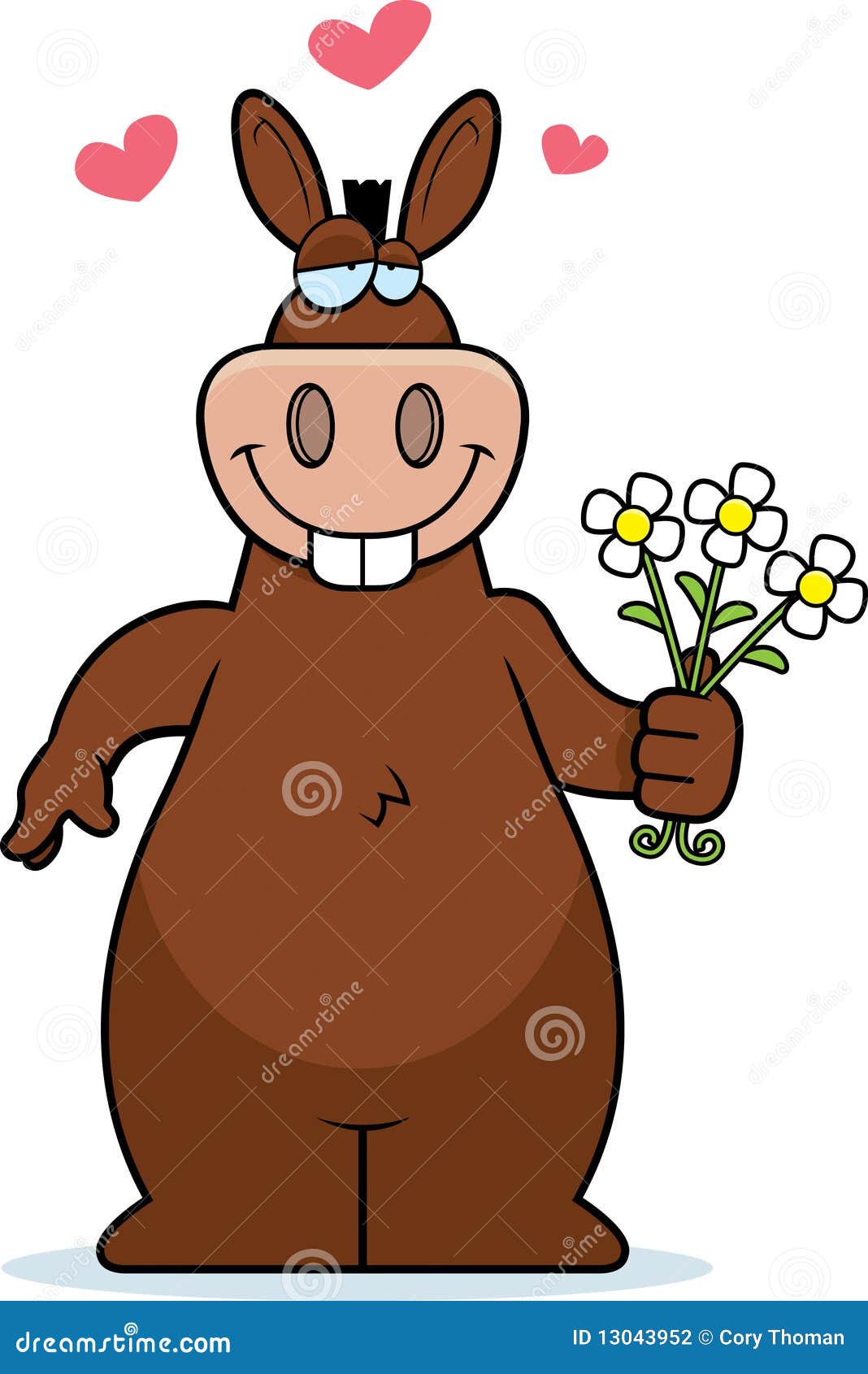 Donkey Flowers stock vector. Illustration of happy, smiling - 13043952