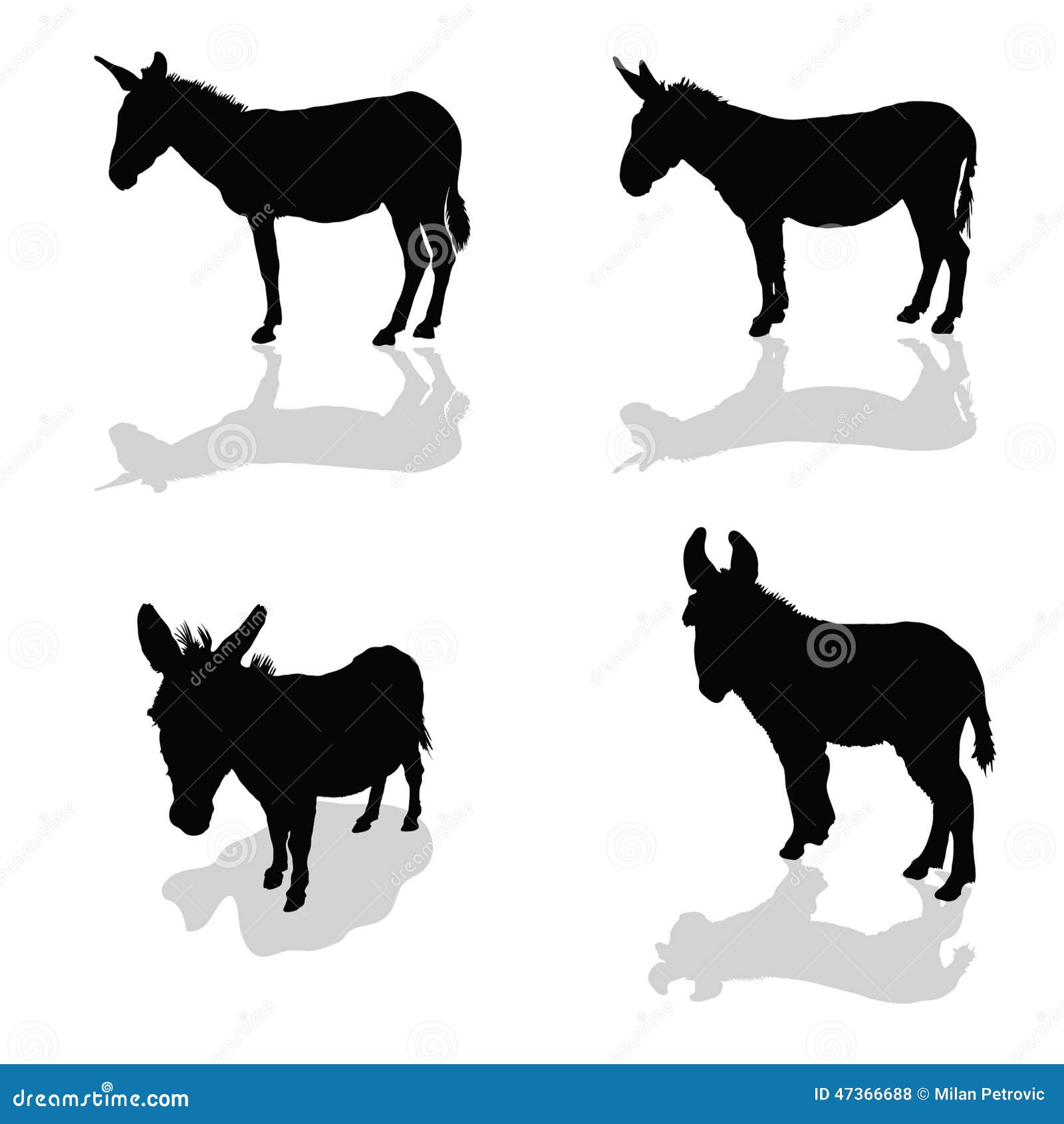 Strong Donkey Mascot Flexing It`s Arm. Cartoon Vector | CartoonDealer ...