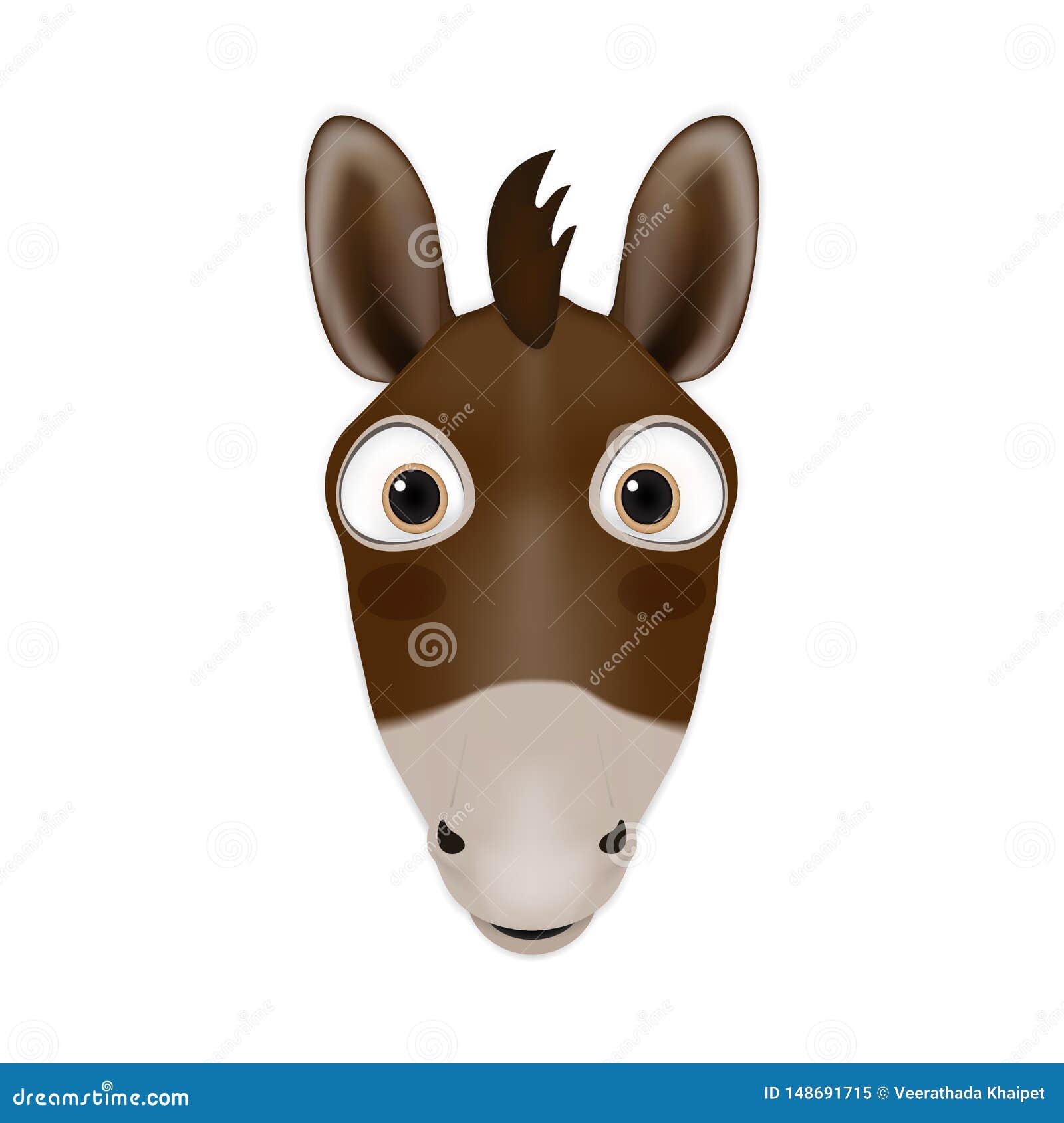 Cartoon Donkey Head