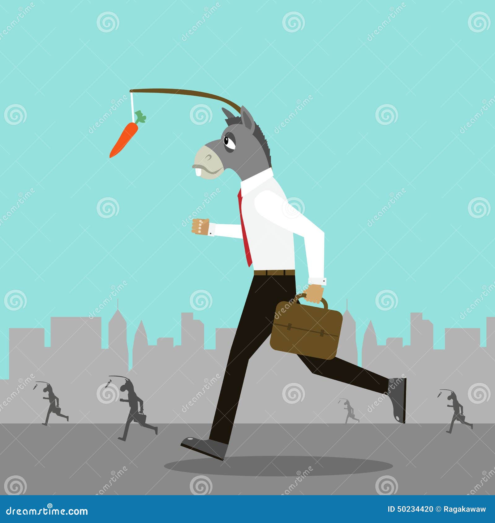 Donkey And Carrot Stock Illustration | CartoonDealer.com #76793188