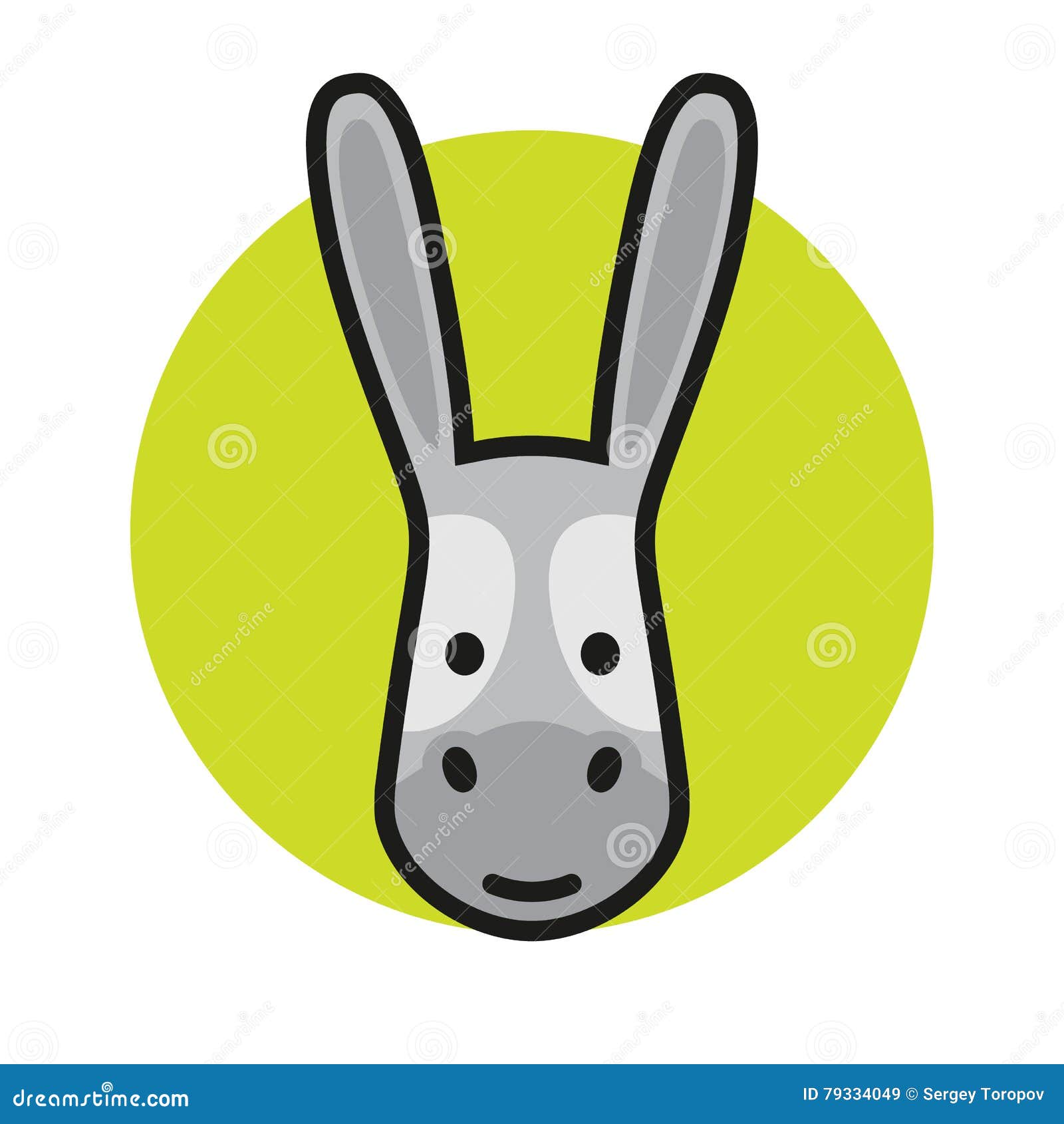 Donkey icon stock vector. Illustration of calm, collection - 79334049