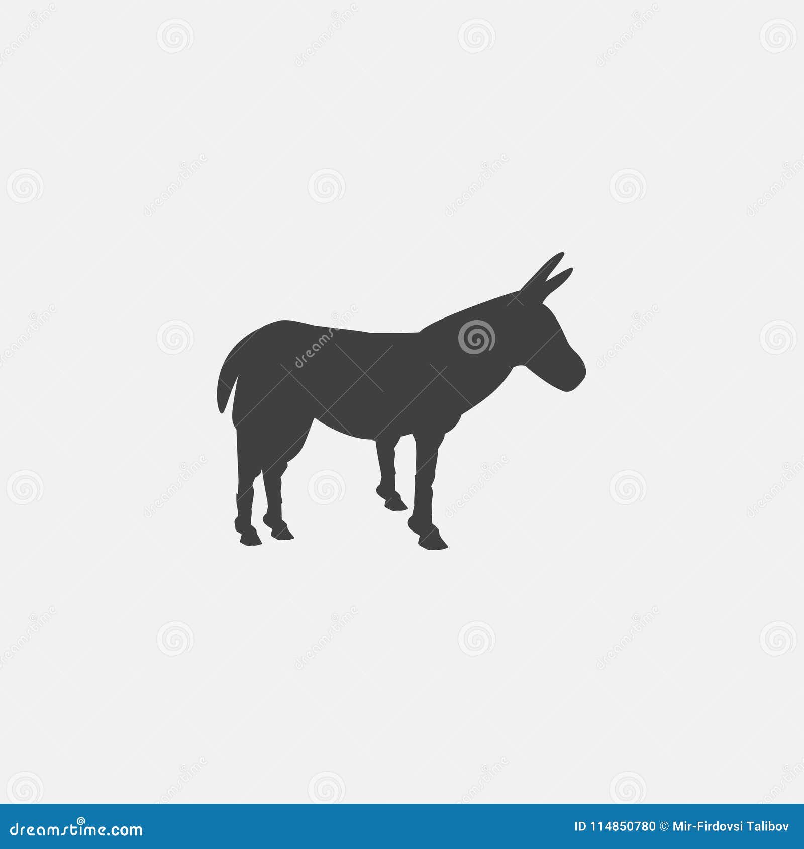 Donkey icon stock illustration. Illustration of logo - 114850780